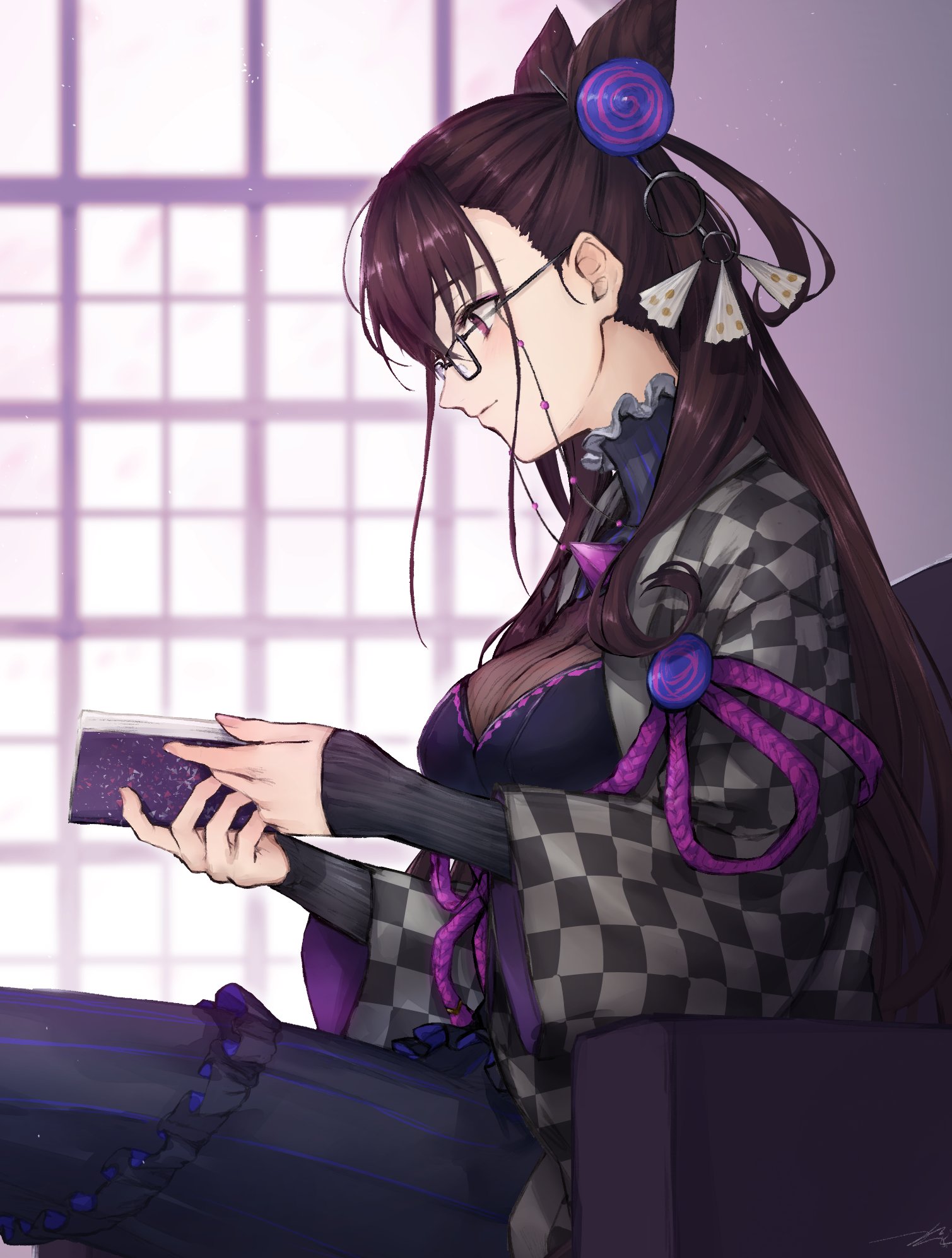 kouzuki kei fate/grand order murasaki shikibu (fate) megane see through ...