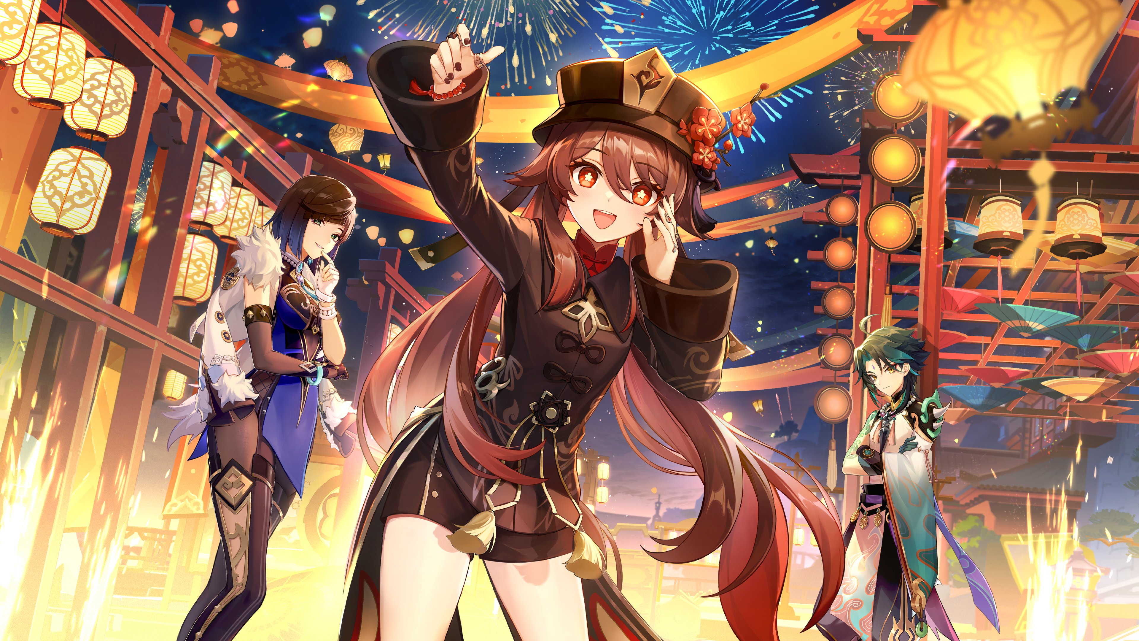 genshin impact hu tao xiao (genshin impact) yelan asian clothes ...