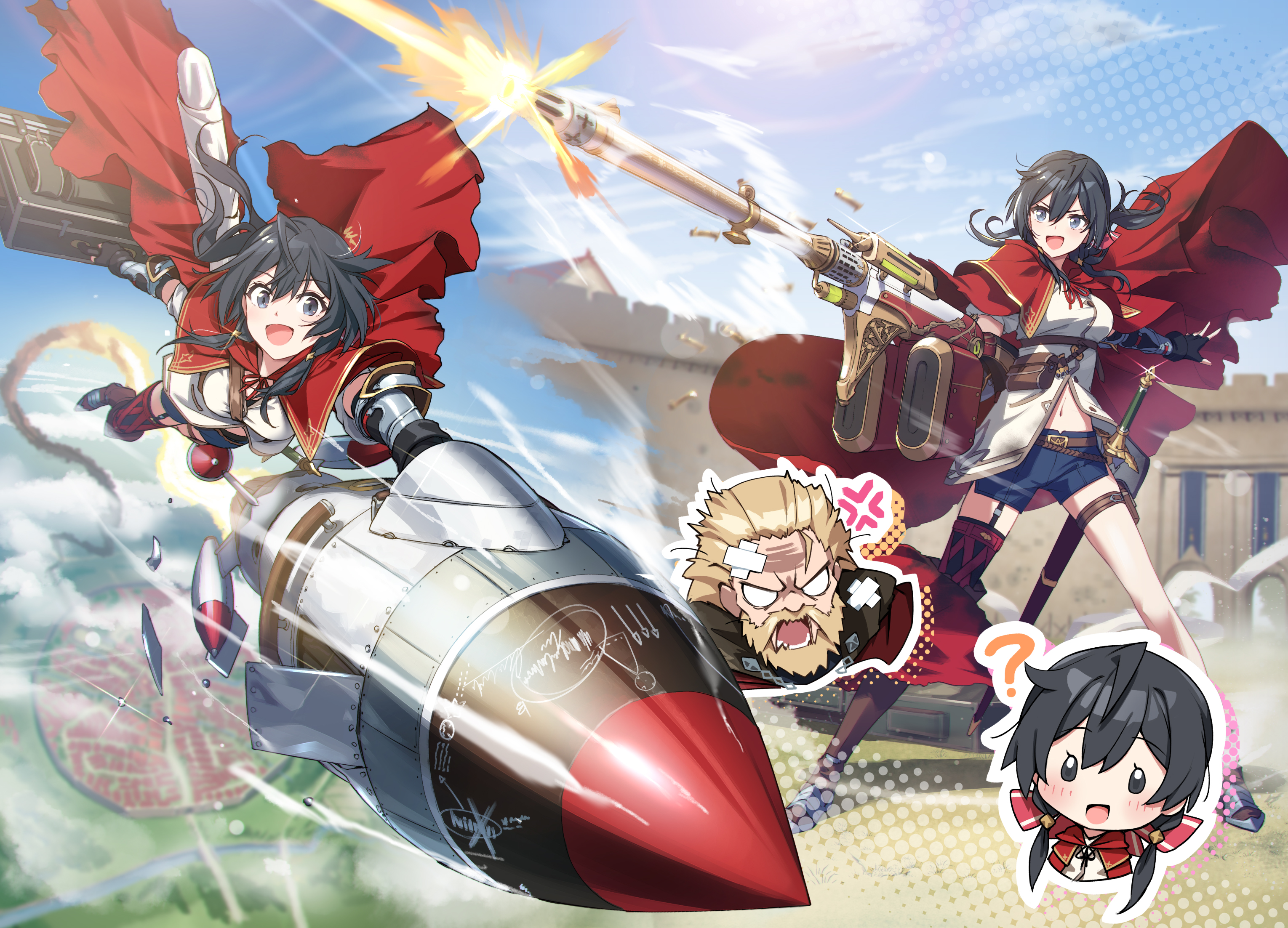 azumi akitake chibi garter stockings sword thighhighs weapon | #1242233 ...