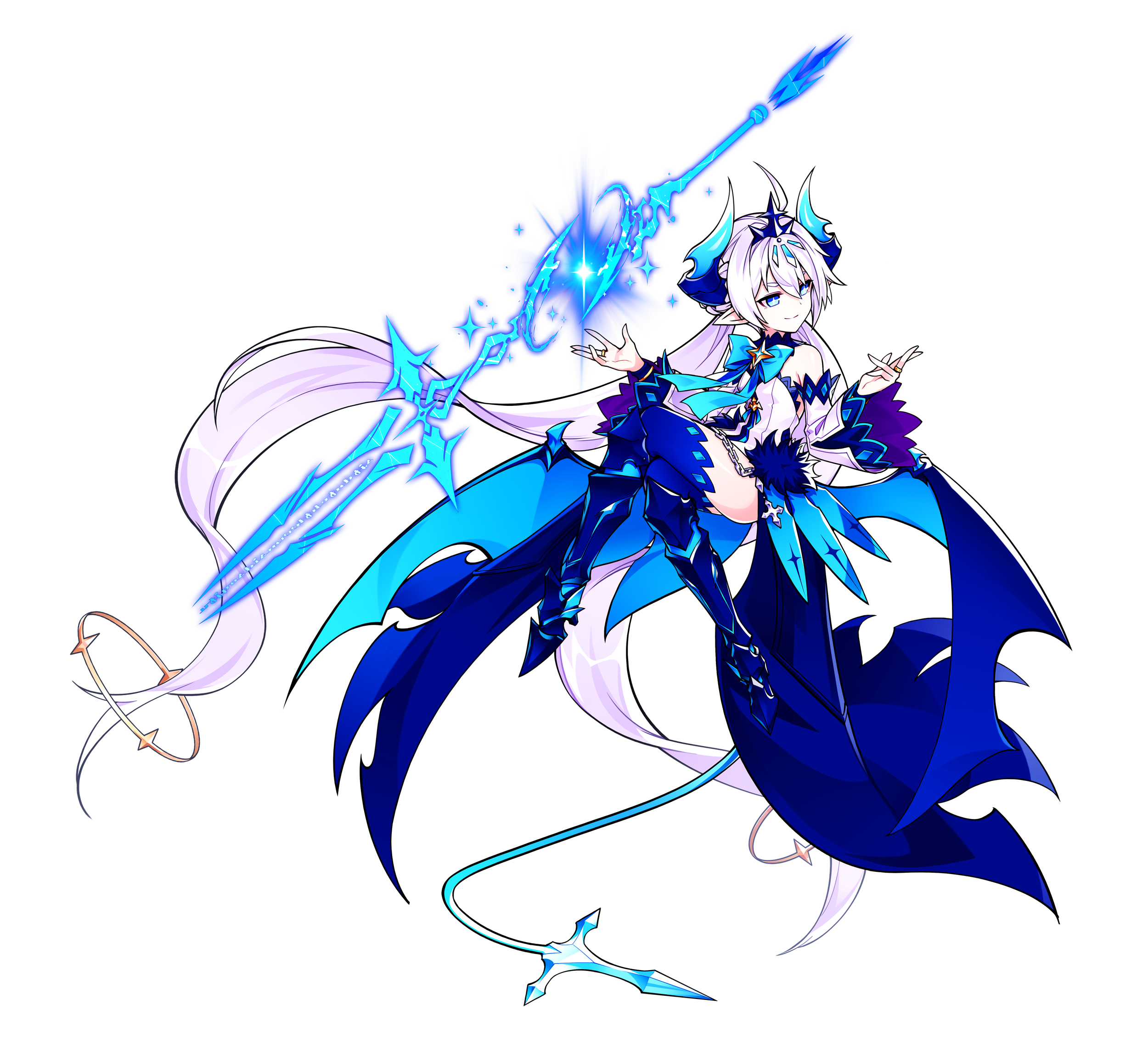 hwansang elsword lu (elsword) armor heels horns pointy ears tail ...