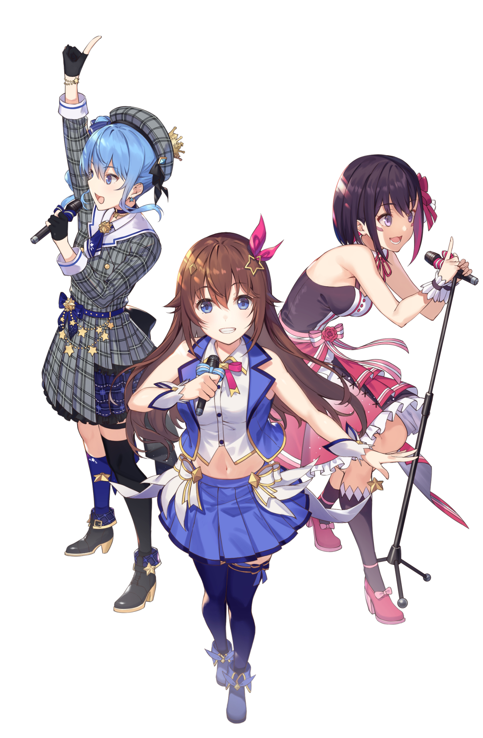 akanebi hololive azki (hololive) hoshimachi suisei tokino sora dress ...