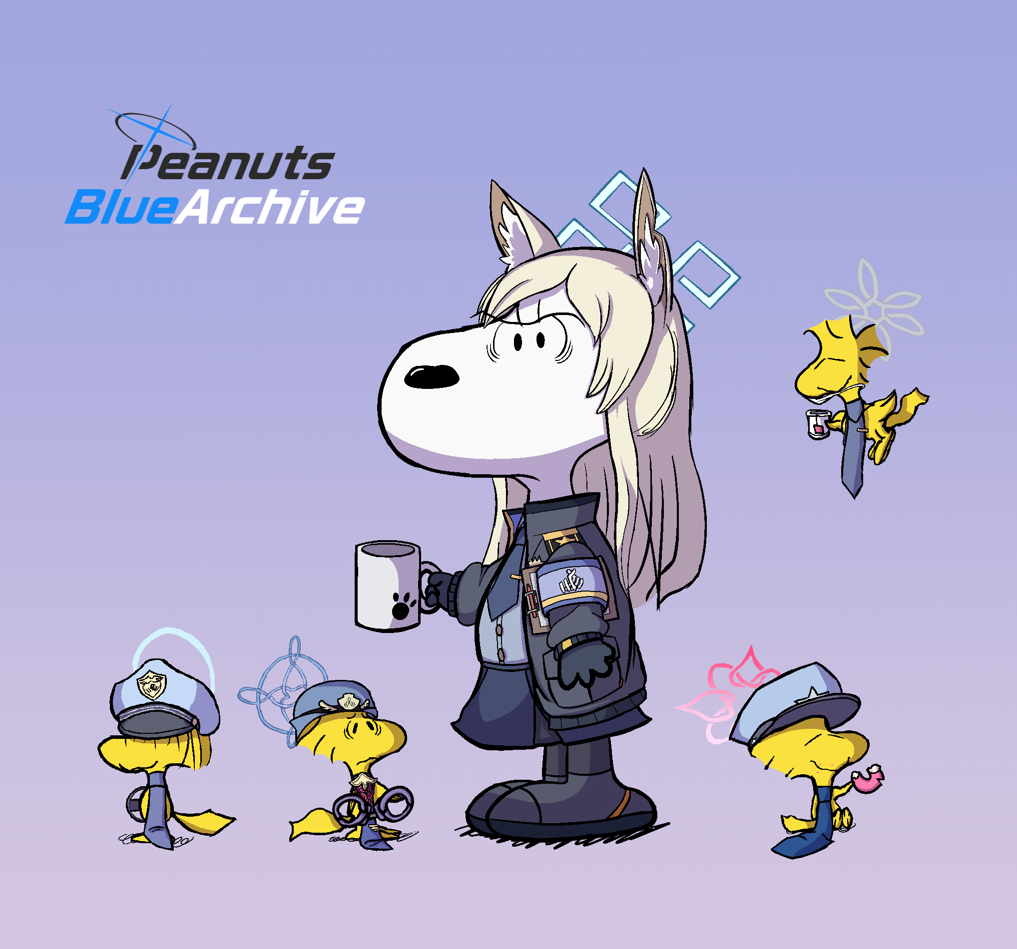 ghostfaic blue archive peanuts konoka (blue archive) nakatsukasa kirino ...