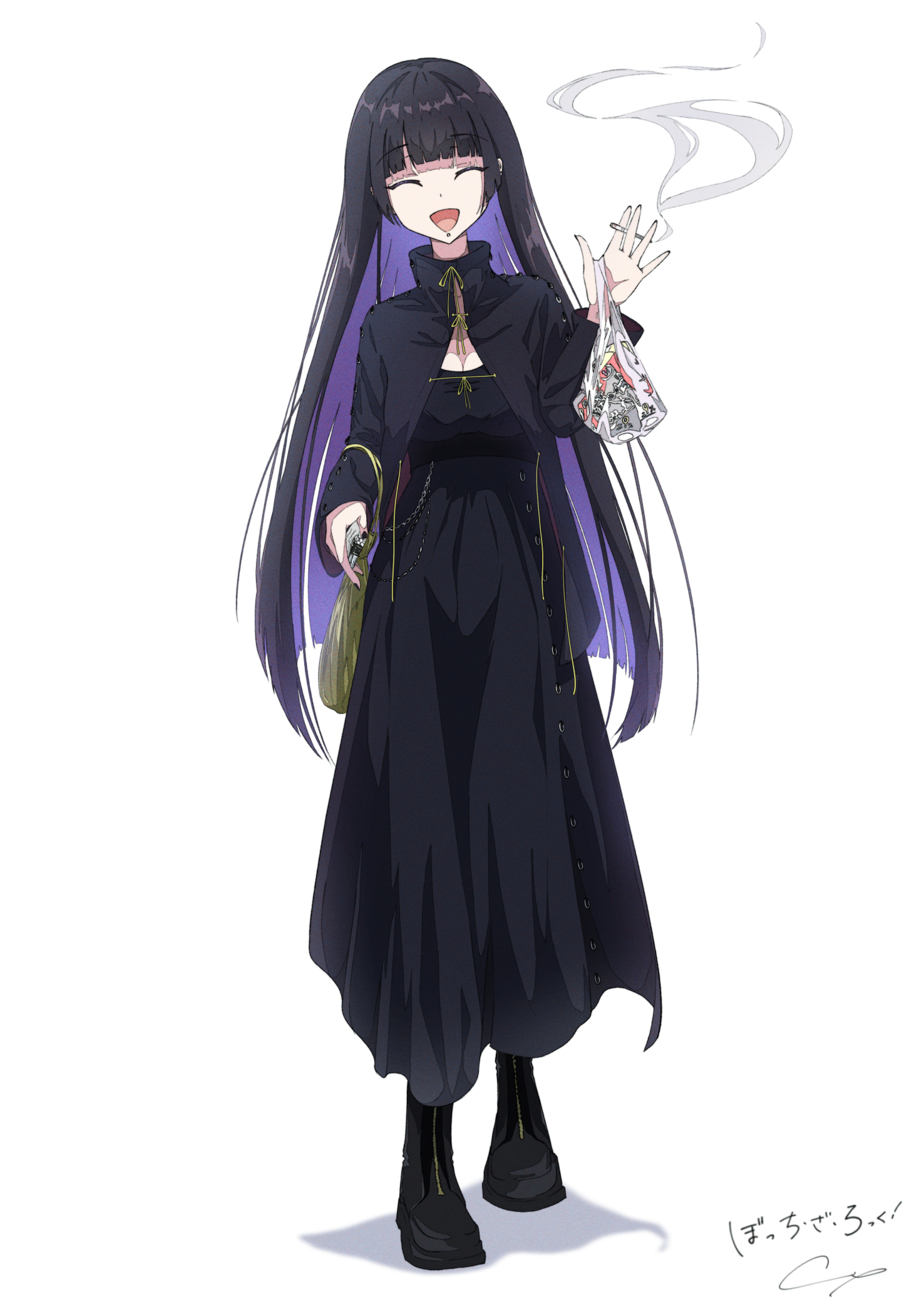 ci4 bocchi the rock! pa-san cleavage dress smoking | #1062073 | yande.re