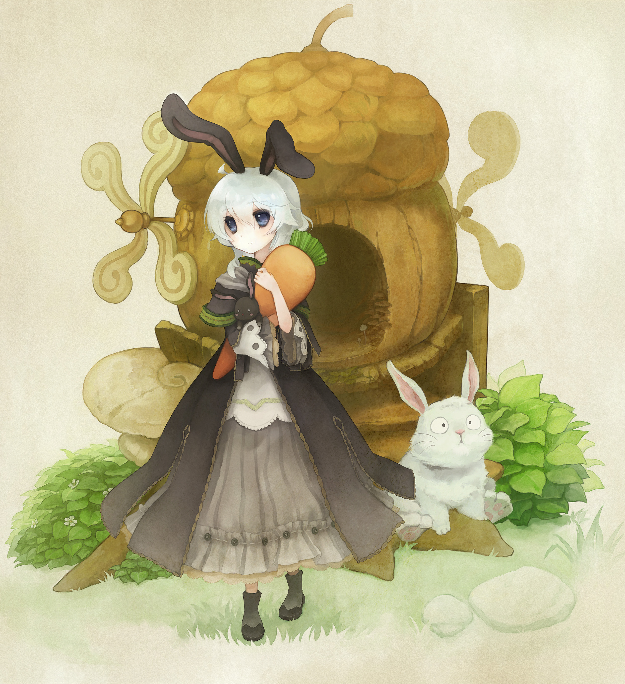 hebino (snake nest) animal ears bunny ears dress | #193117 | yande.re