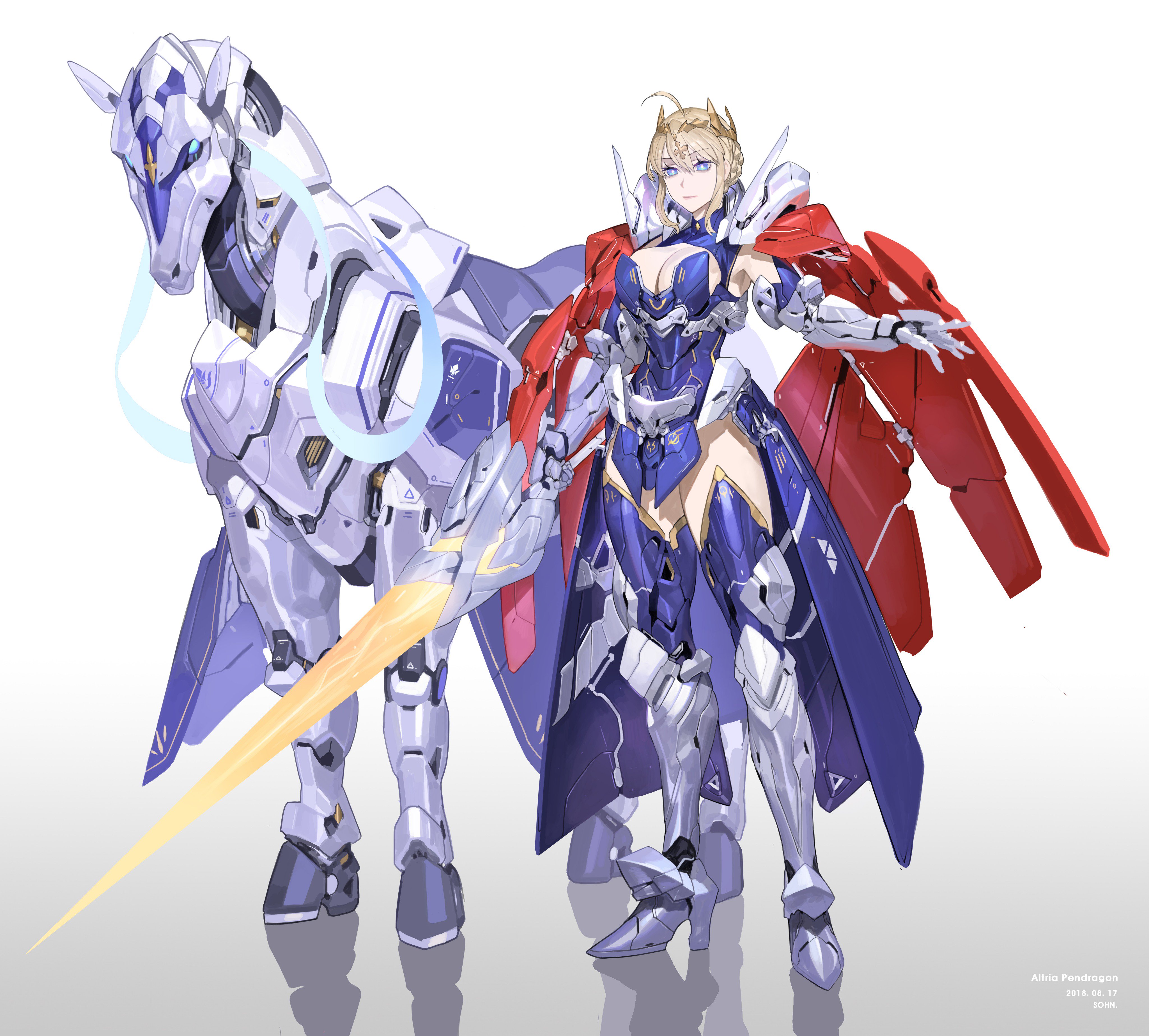 sohn woohyoung fate/grand order artoria pendragon (lancer) cleavage ...