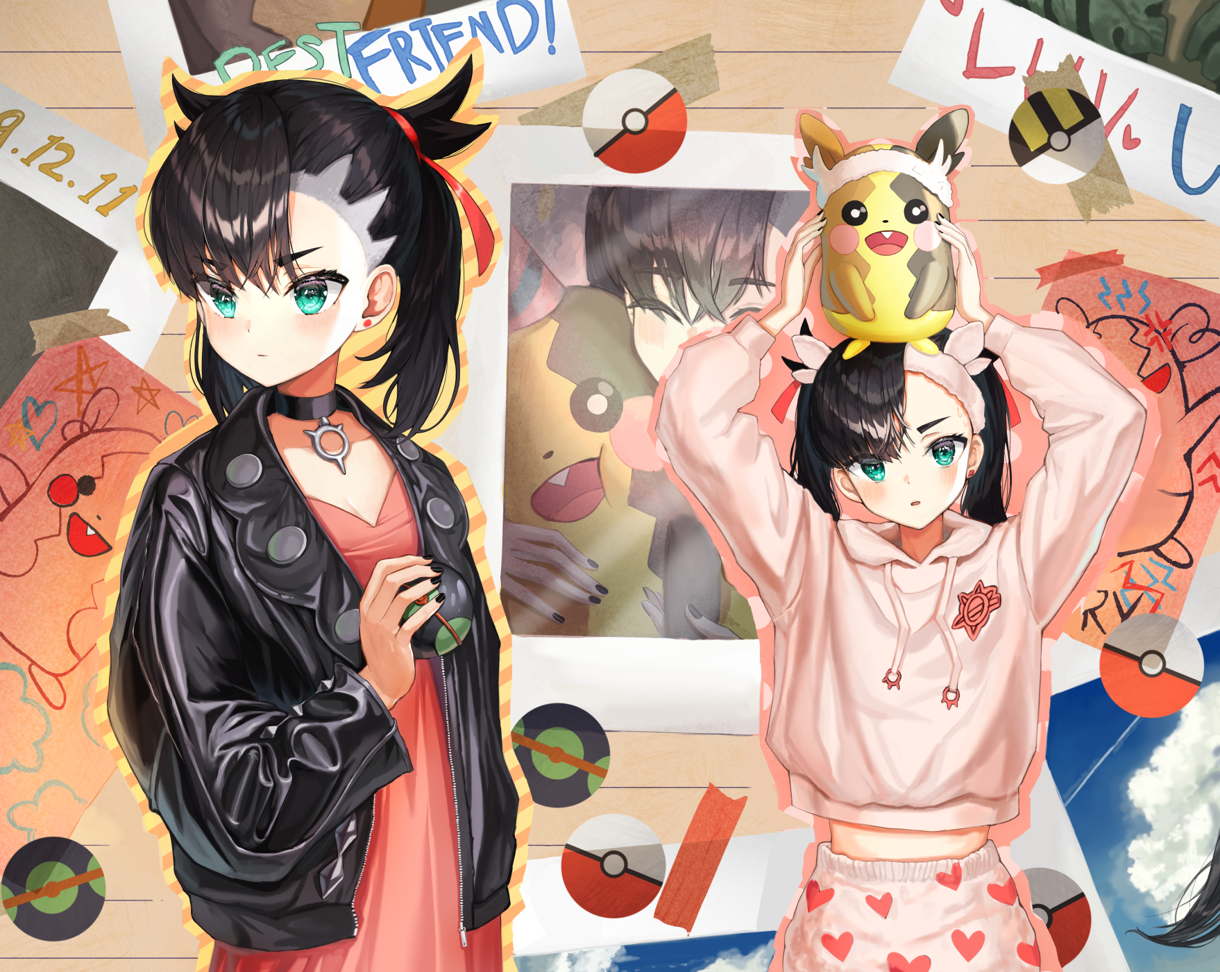 dopoing pokemon pokemon swsh mary (pokemon) morpeko cleavage dress ...