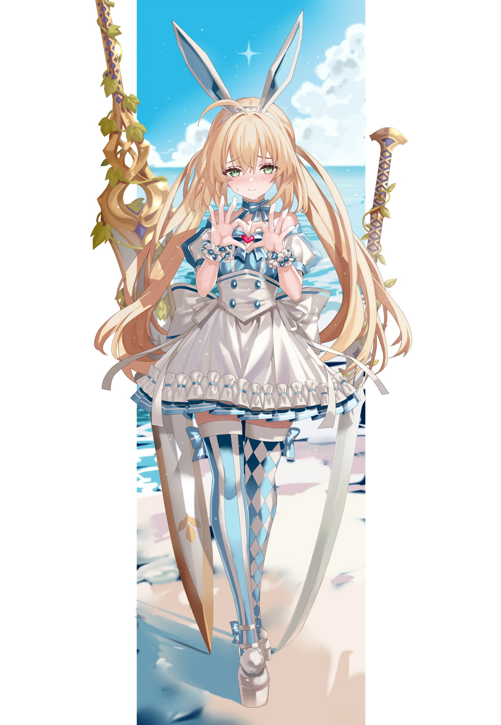 shino (eefy) fate/grand order artoria caster (fate) animal ears bunny ...