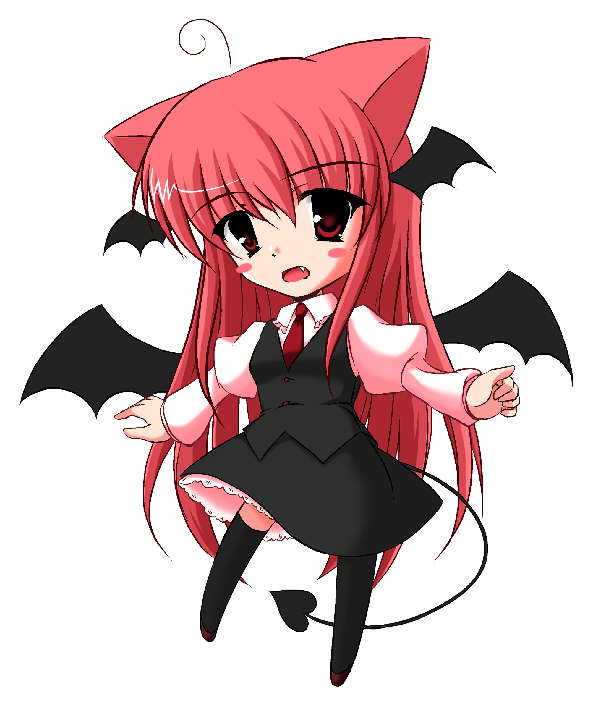 ama (mw ama) touhou koakuma chibi transparent png wings | #125124 ...