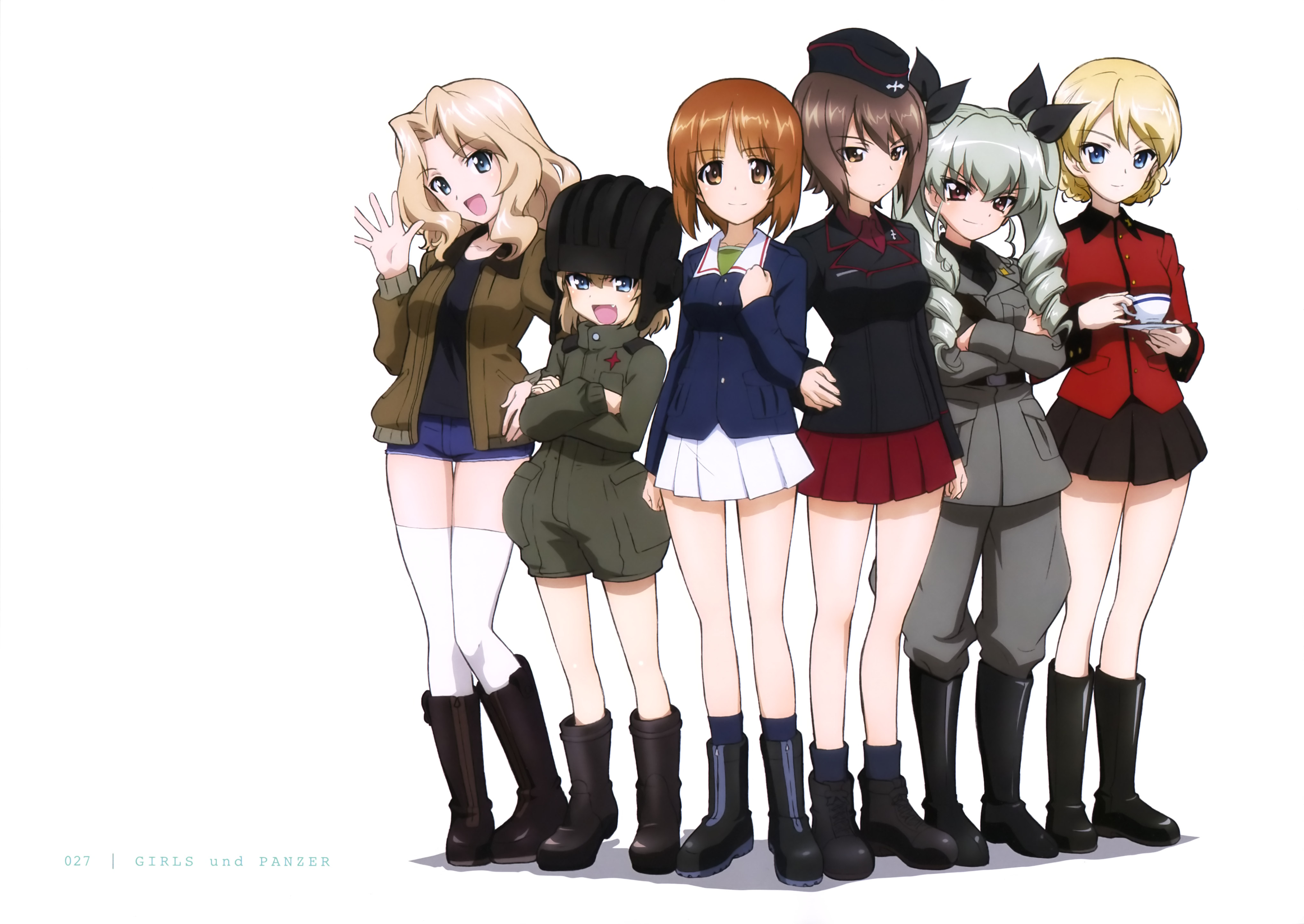 girls und panzer anchovy darjeeling katyusha kay (girls und panzer ...