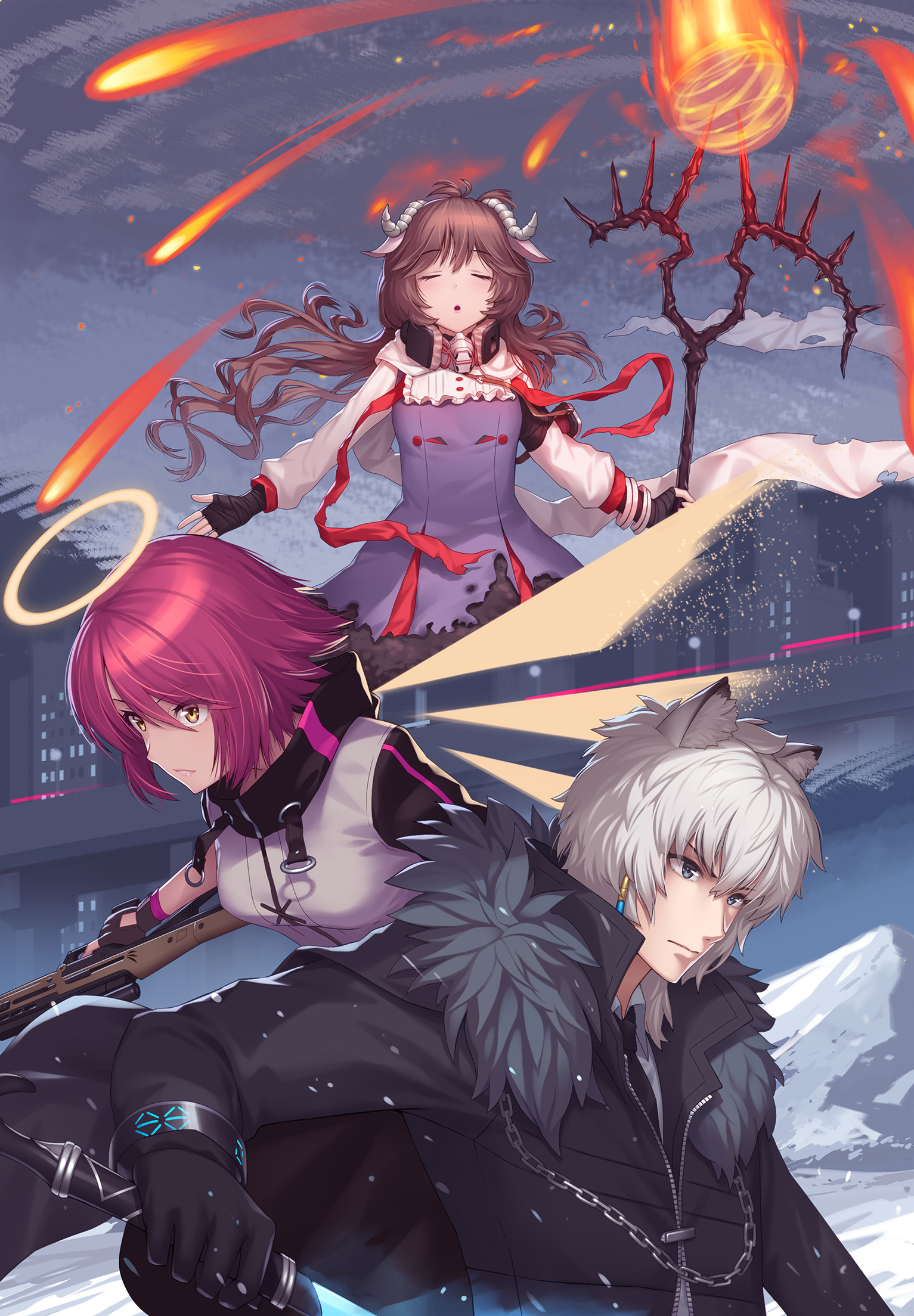 athrun1120 arknights exusiai (arknights) eyjafjalla (arknights ...