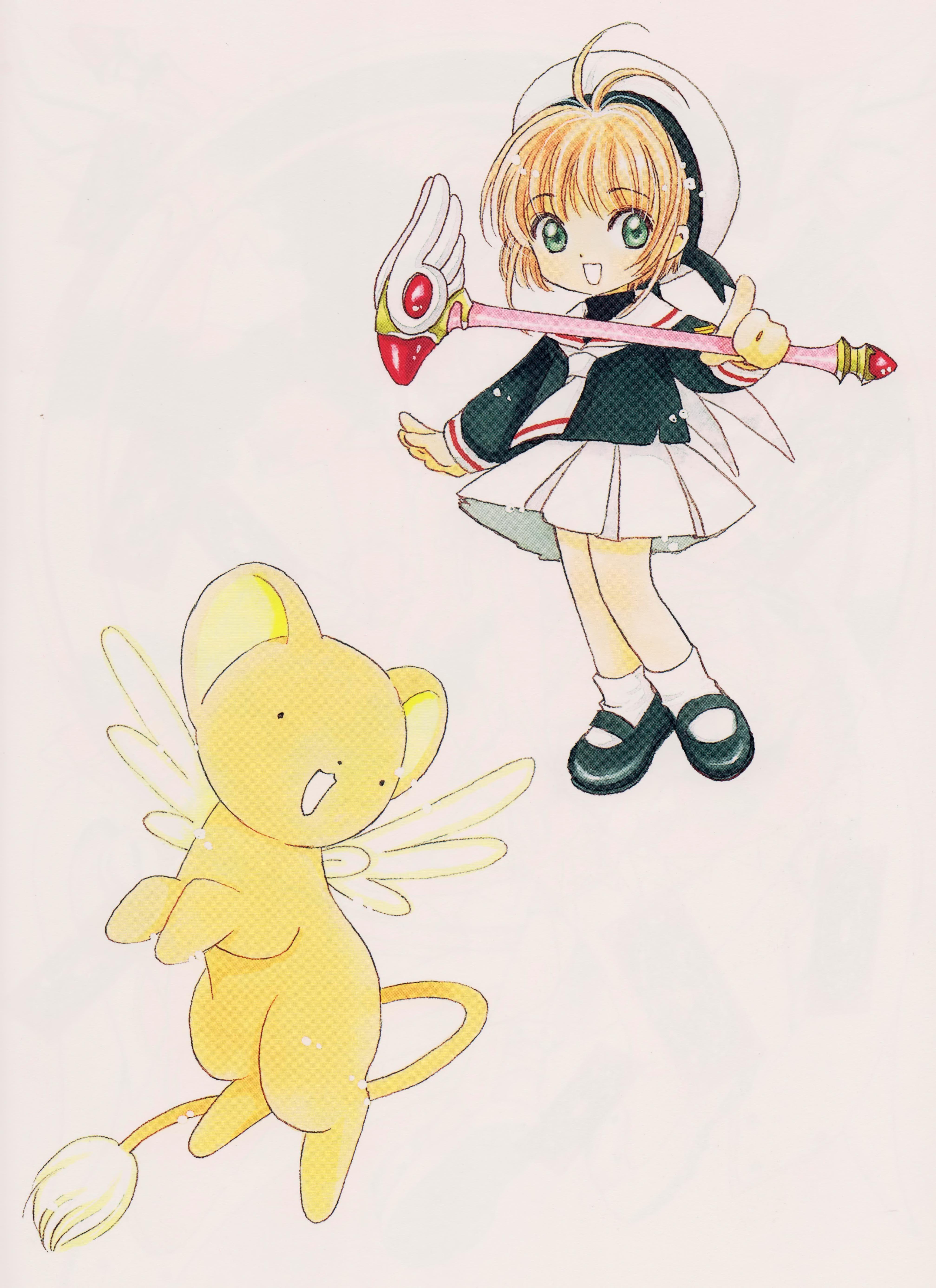 clamp card captor sakura kero kinomoto sakura chibi seifuku weapon jpeg ...