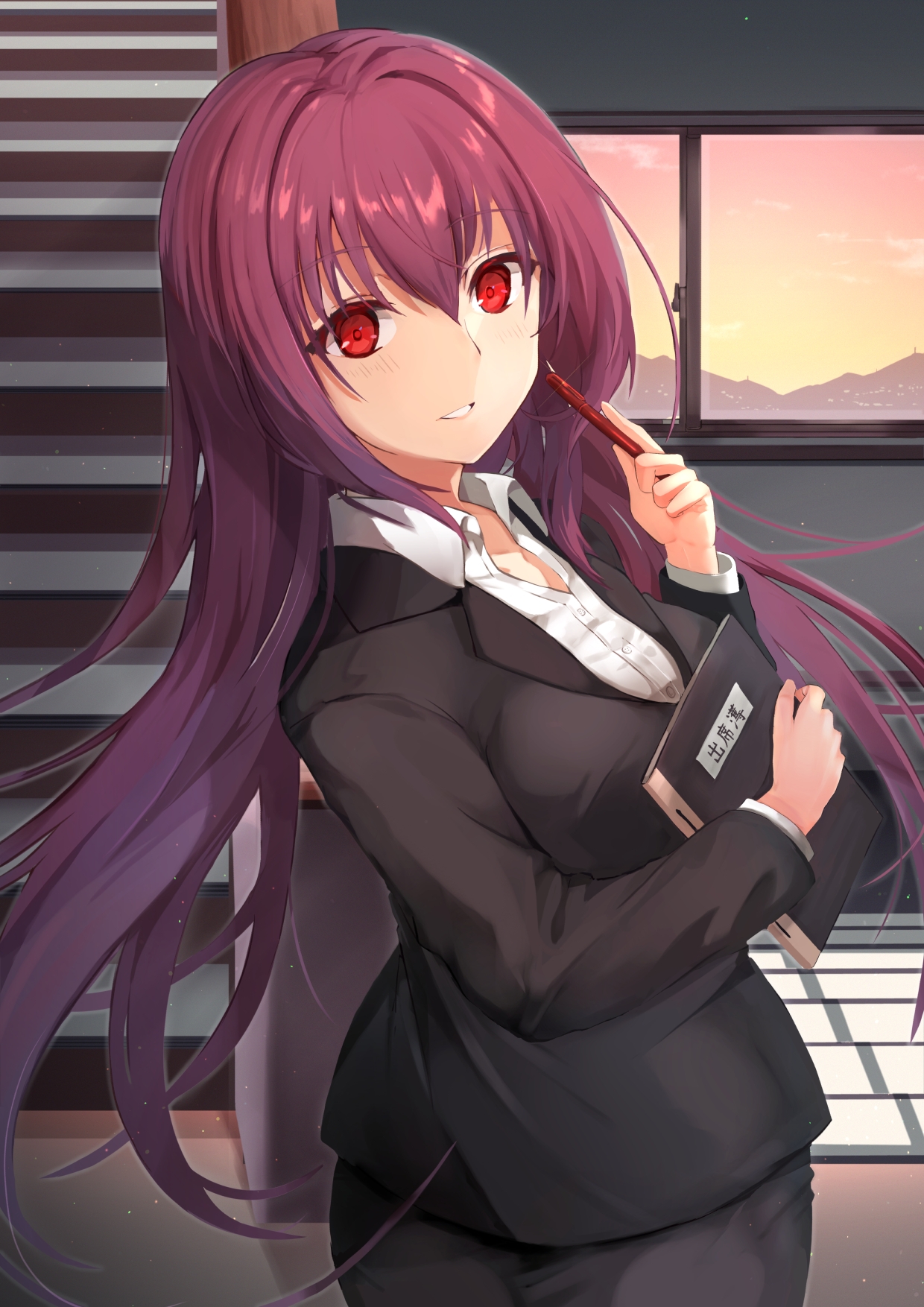 torottye fate/grand order scathach (fate/grand order) business suit ...