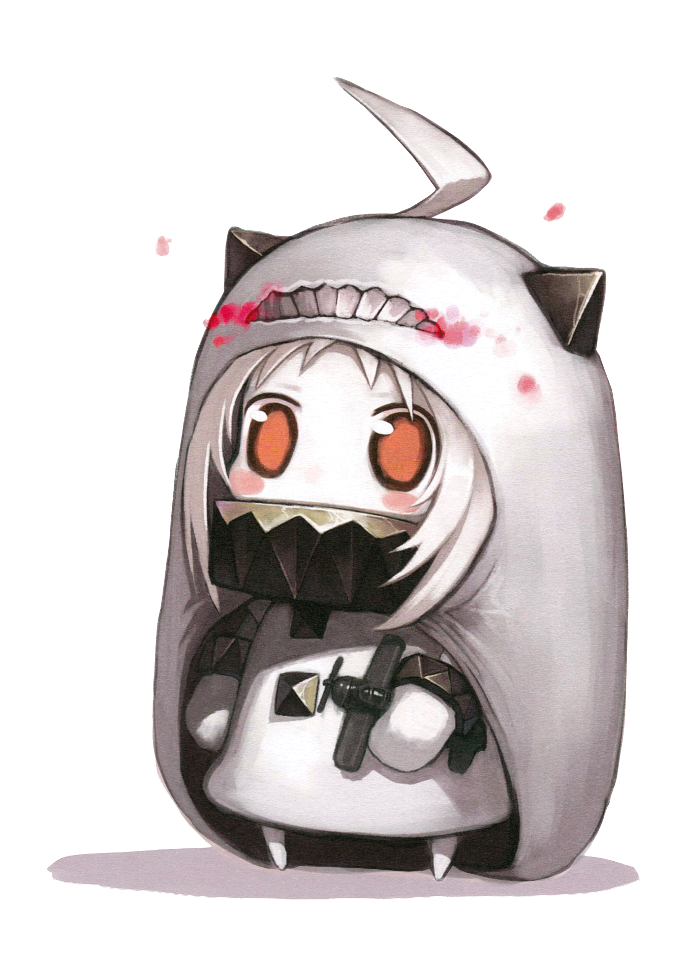 hibana (artist) kantai collection northern ocean hime chibi horns ...
