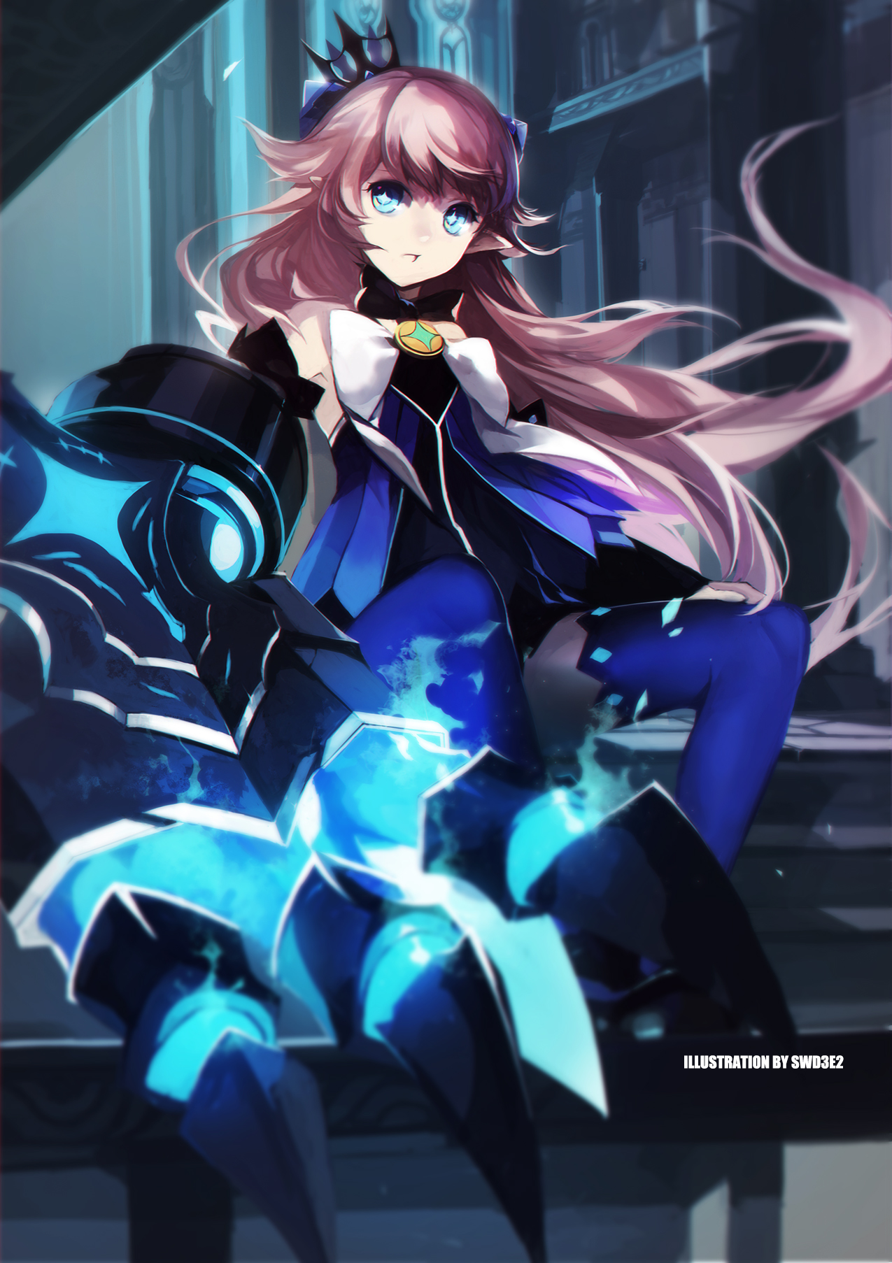 swd3e2 elsword lu (elsword) dress thighhighs weapon | #306246 | yande.re