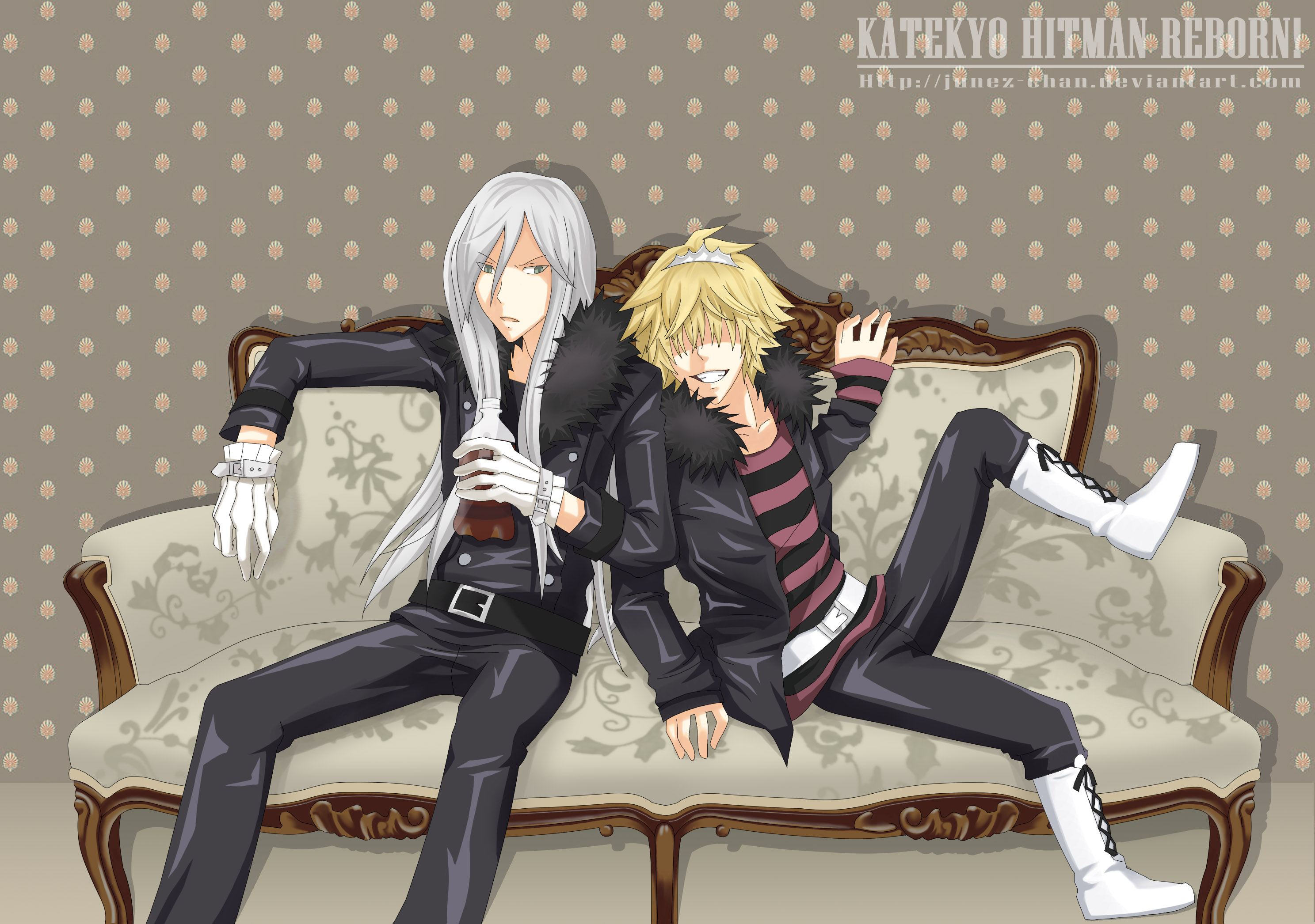 katekyo hitman reborn! belphegor (reborn) superbi squalo male watermark ...