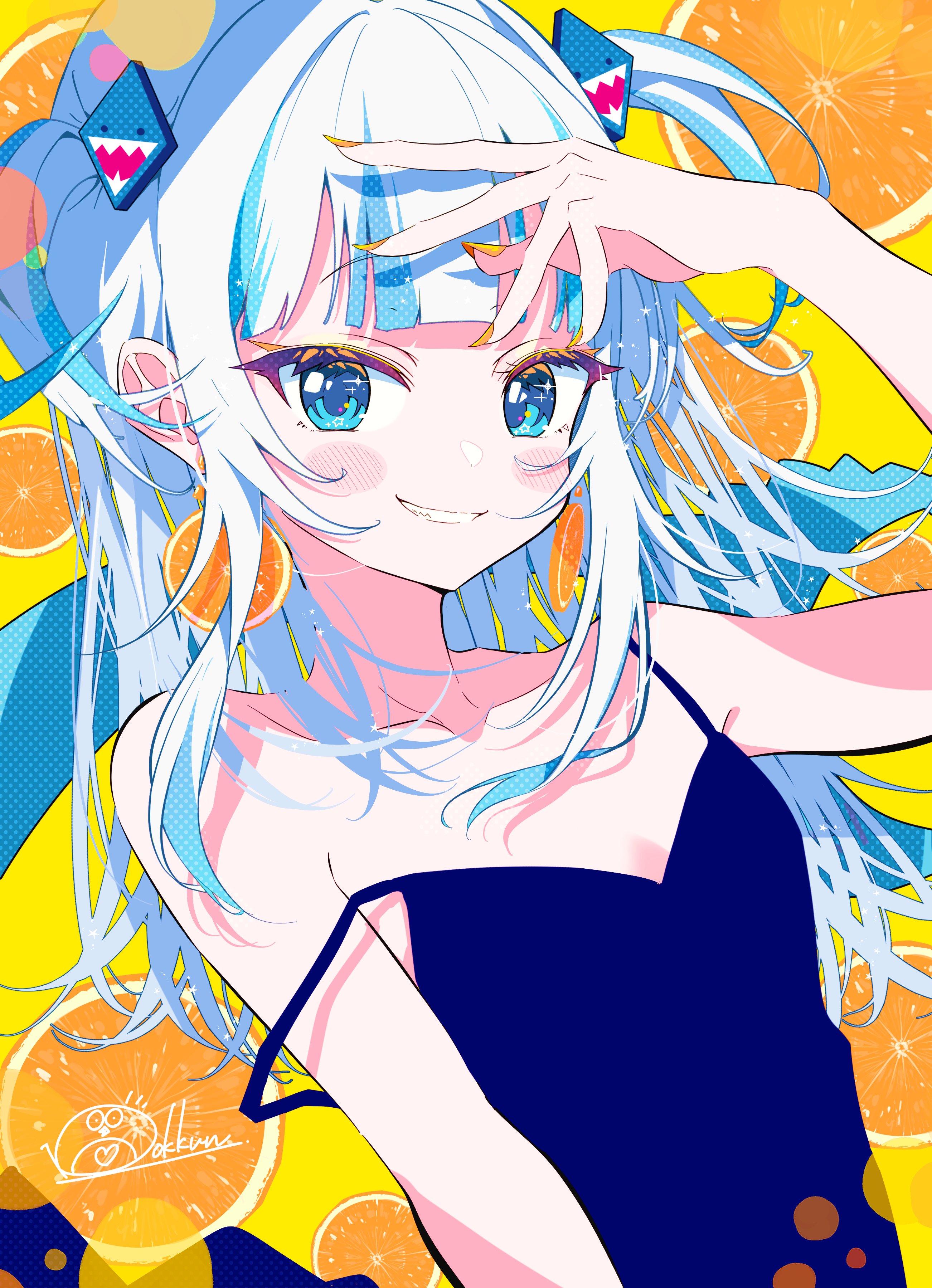 bokkun (doyagaobyo) hololive hololive english gawr gura dress no bra ...