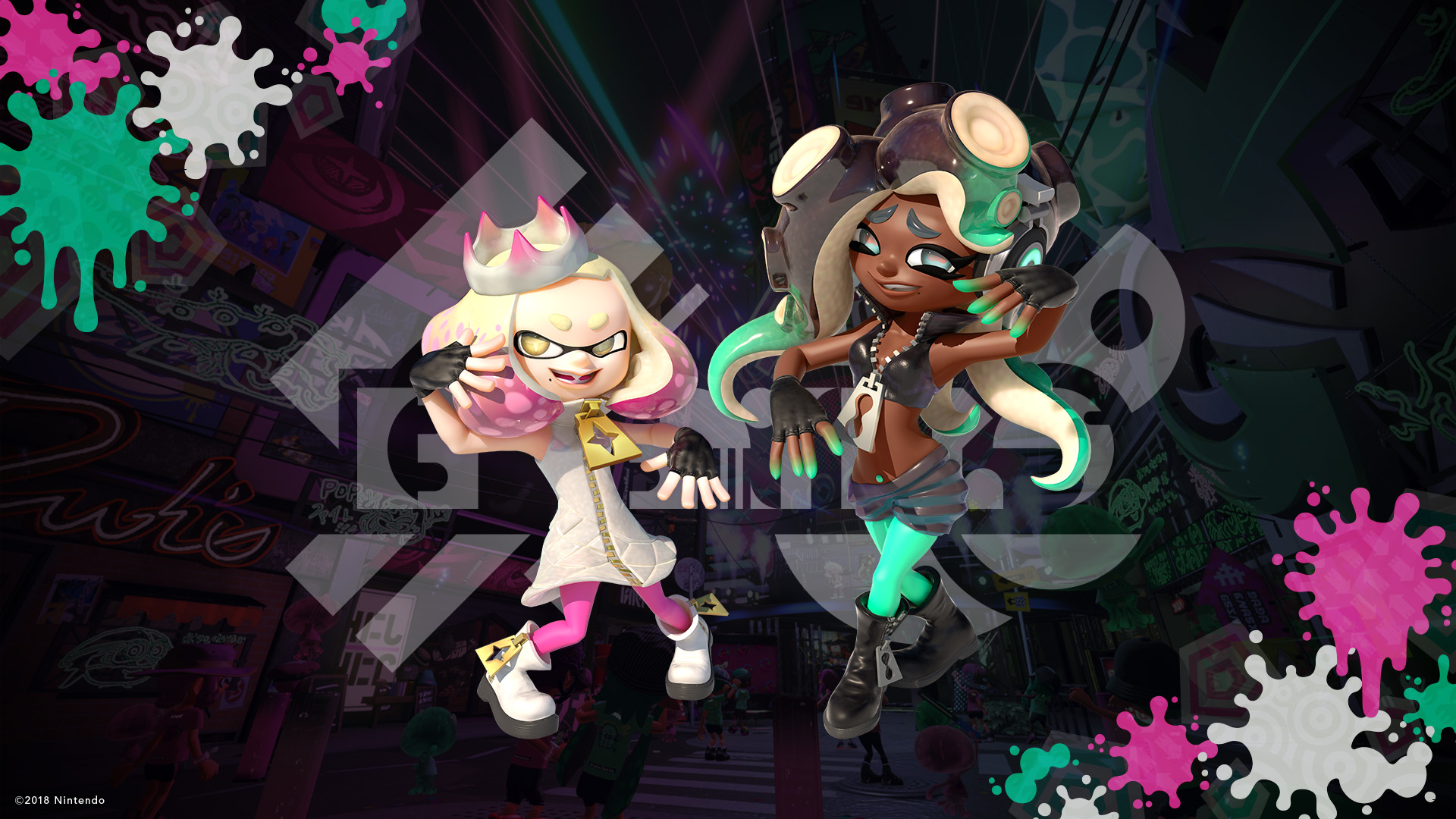 nintendo splatoon iida (splatoon) marina (splatoon) pearl (splatoon ...