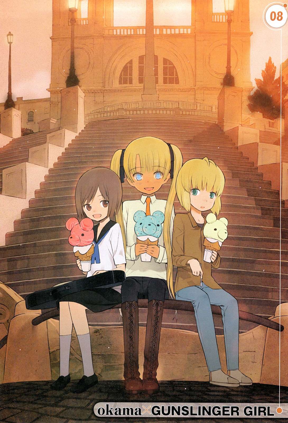 okama gunslinger girl henrietta (gunslinger girl) rico (gunslinger girl ...