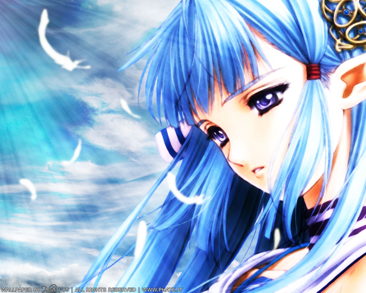 ys olha elf wallpaper signed watermark | #78120 | yande.re