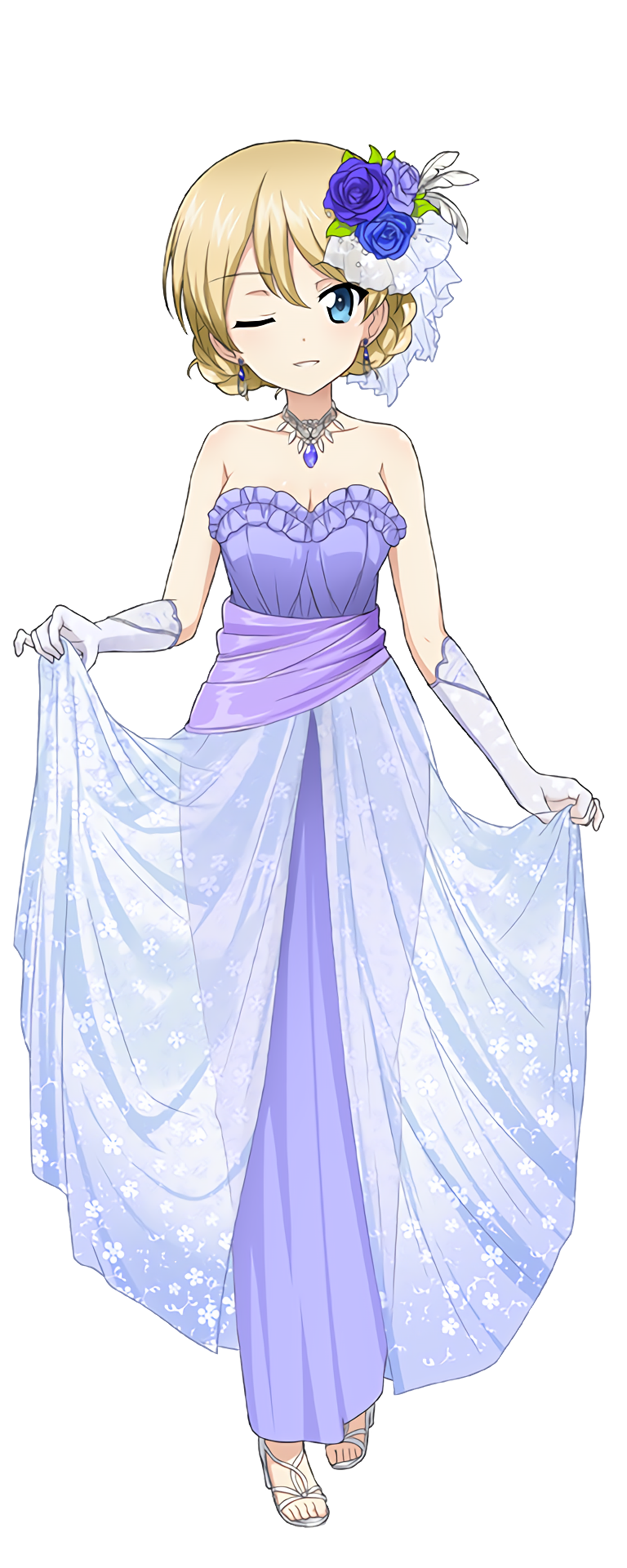 girls und panzer cleavage dress heels transparent png | #445462 | yande.re