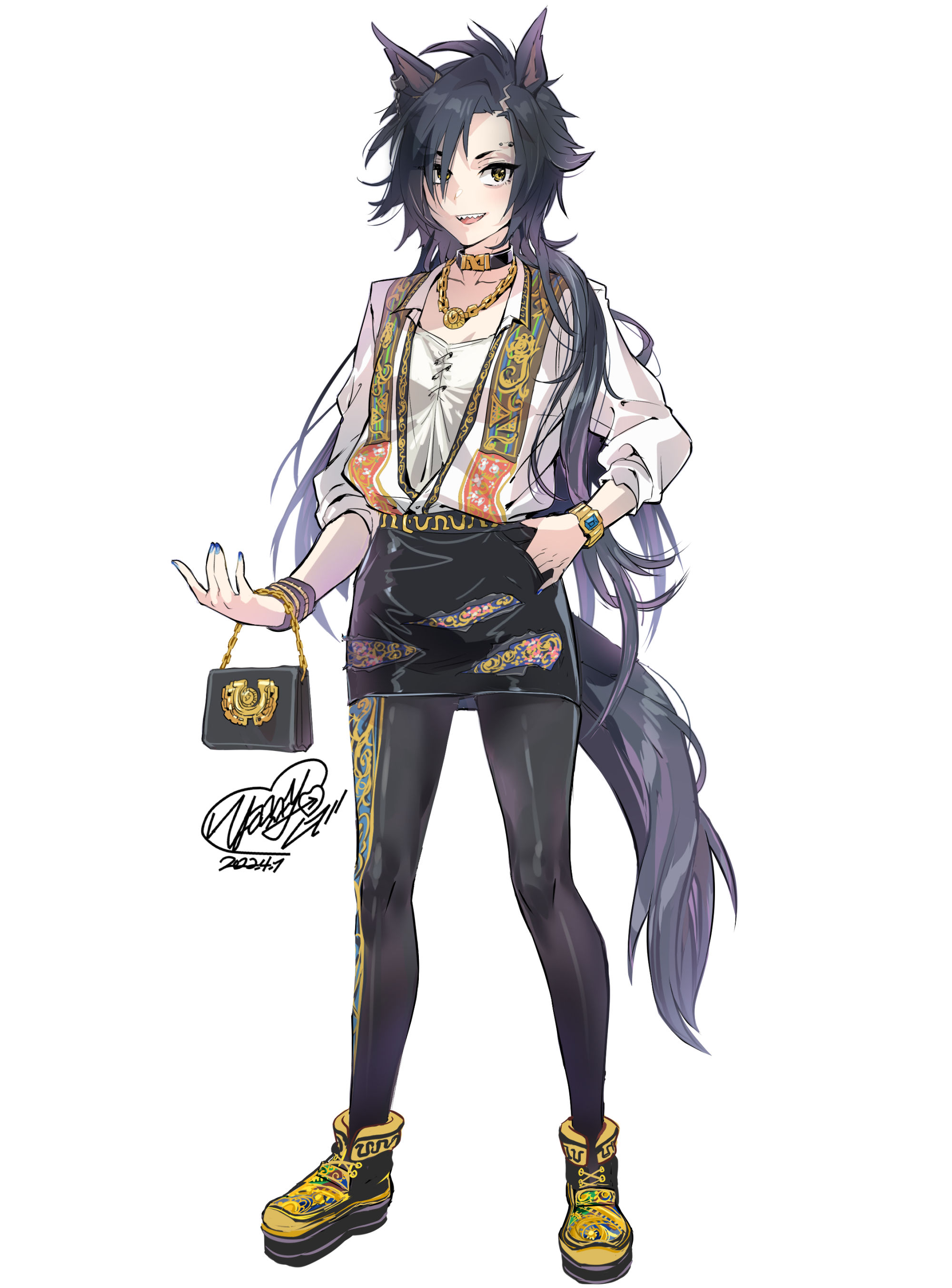 yanyo uma musume pretty derby air shakur (umamusume) animal ears tail ...