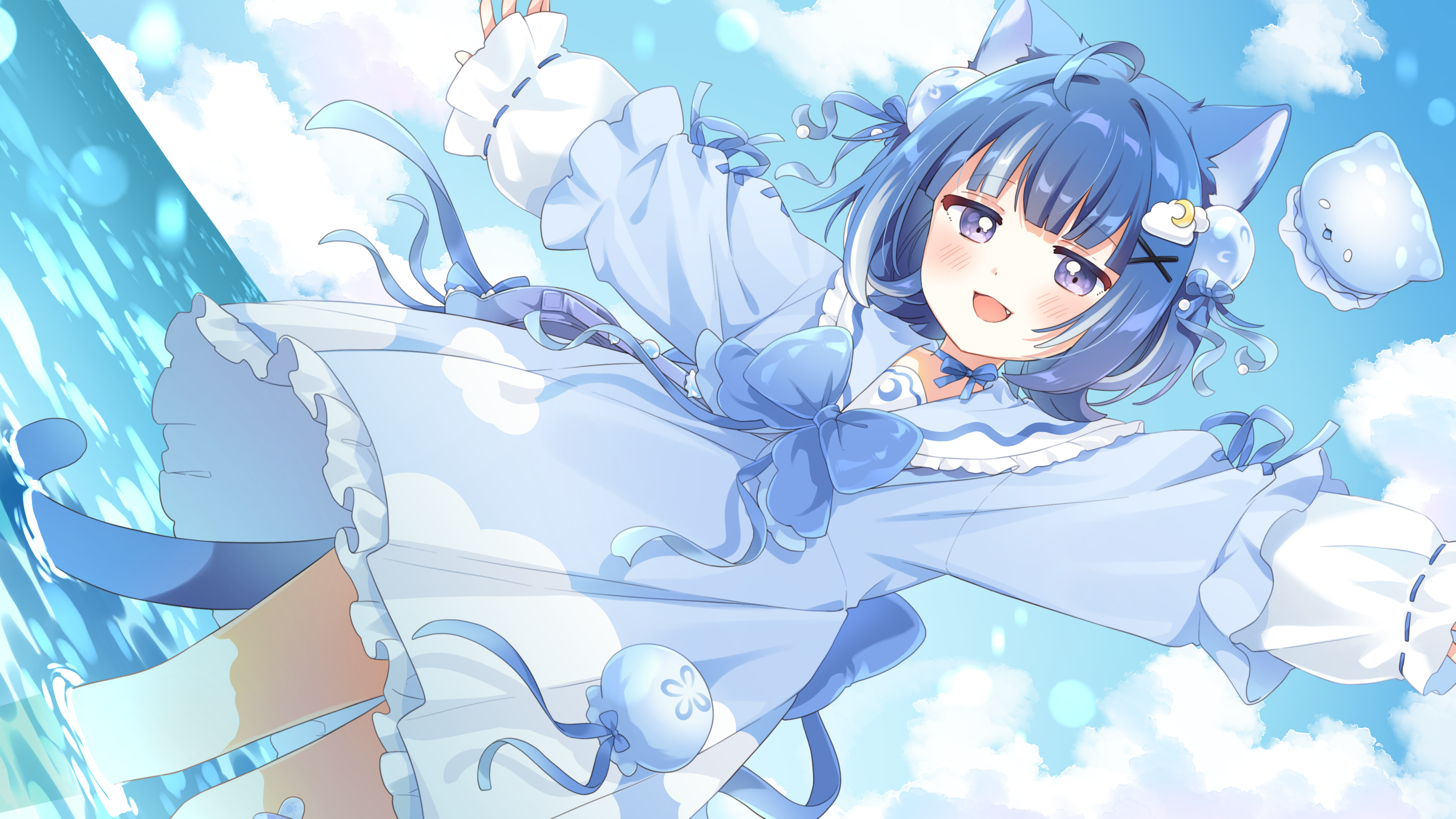 namori indie virtual youtuber kurageu roa animal ears nekomimi seifuku ...