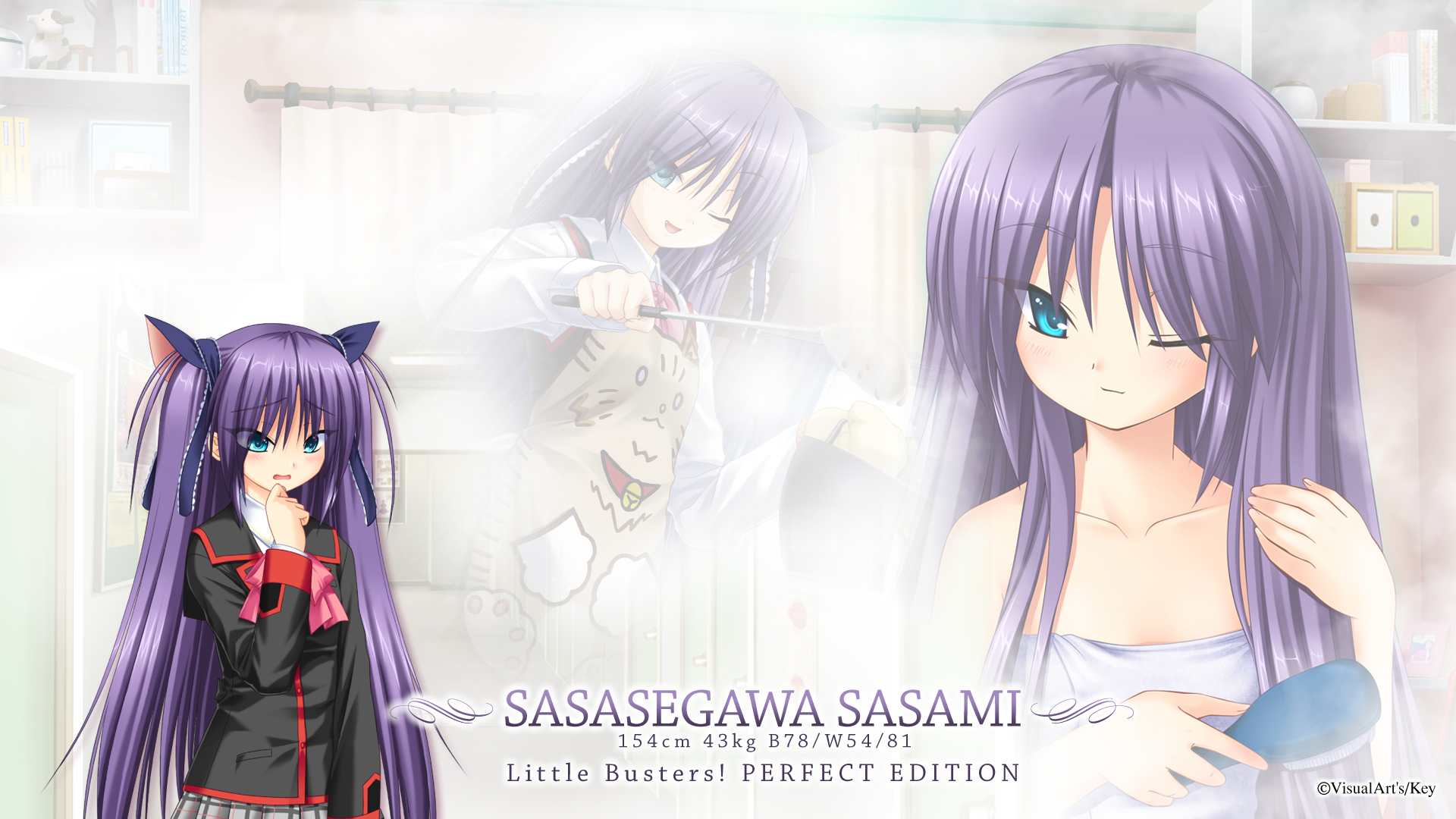 key na-ga little busters! sasasegawa sasami seifuku towel wallpaper ...