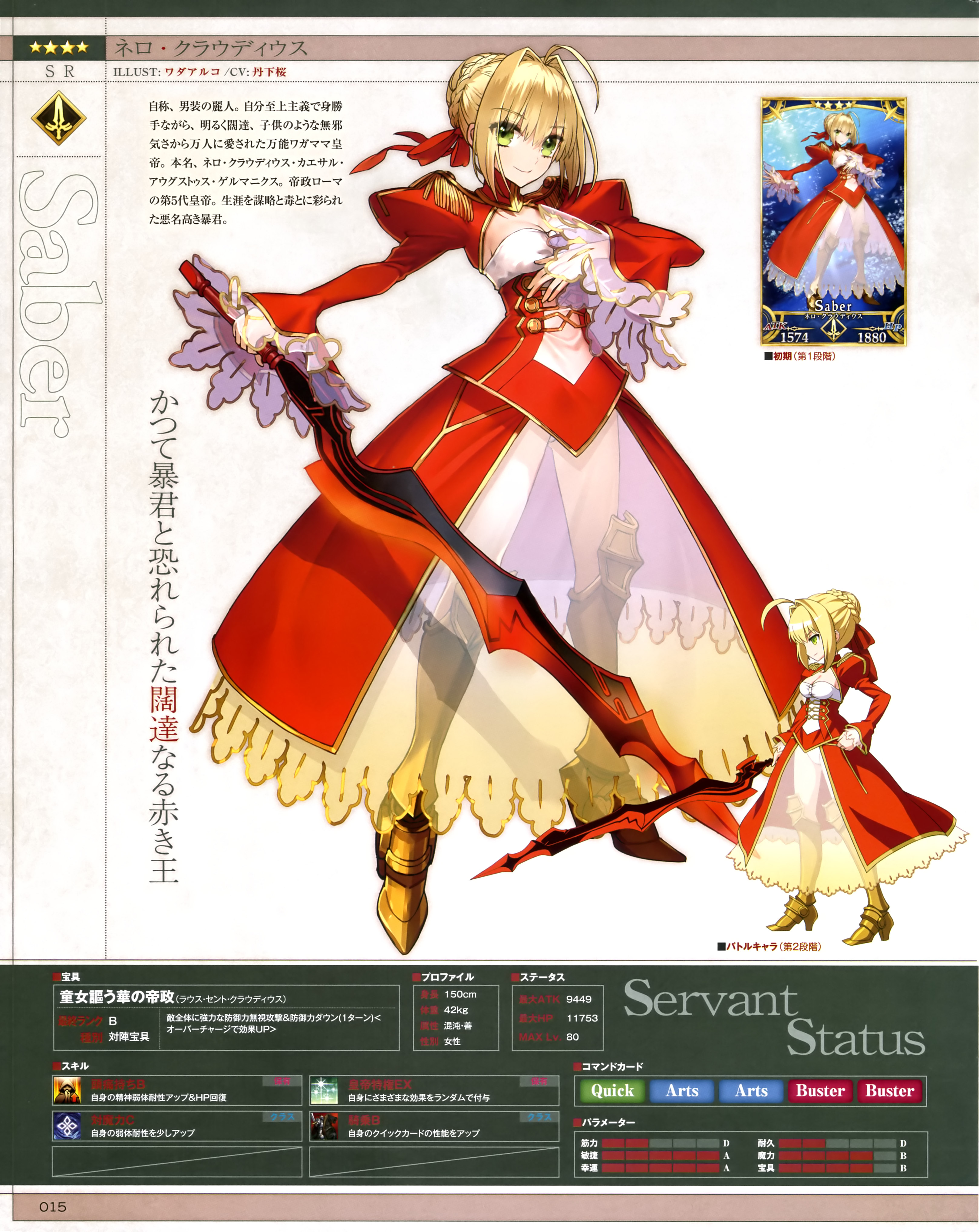 type-moon wada rco fate/extra fate/grand order fate/stay night nero ...