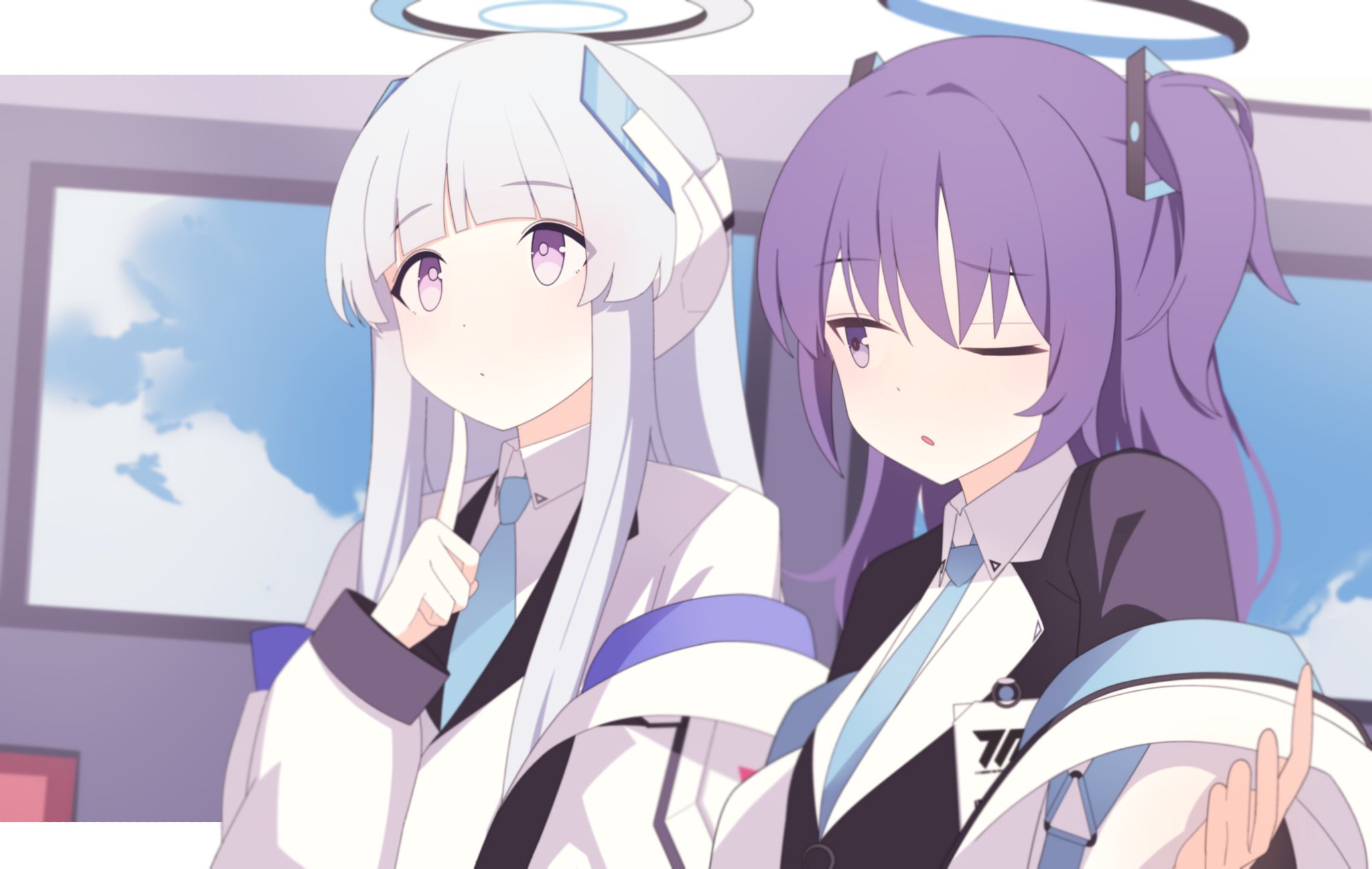 sukn 9765 blue archive hayase yuuka ushio noa angel seifuku tagme ...