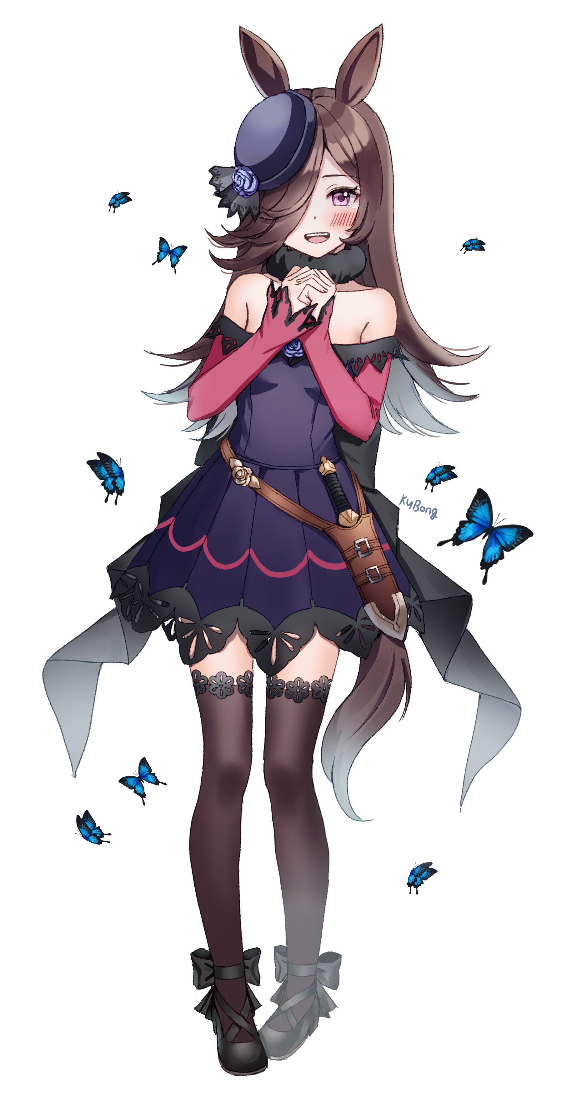 kubong uma musume pretty derby rice shower (umamusume) animal ears tail ...