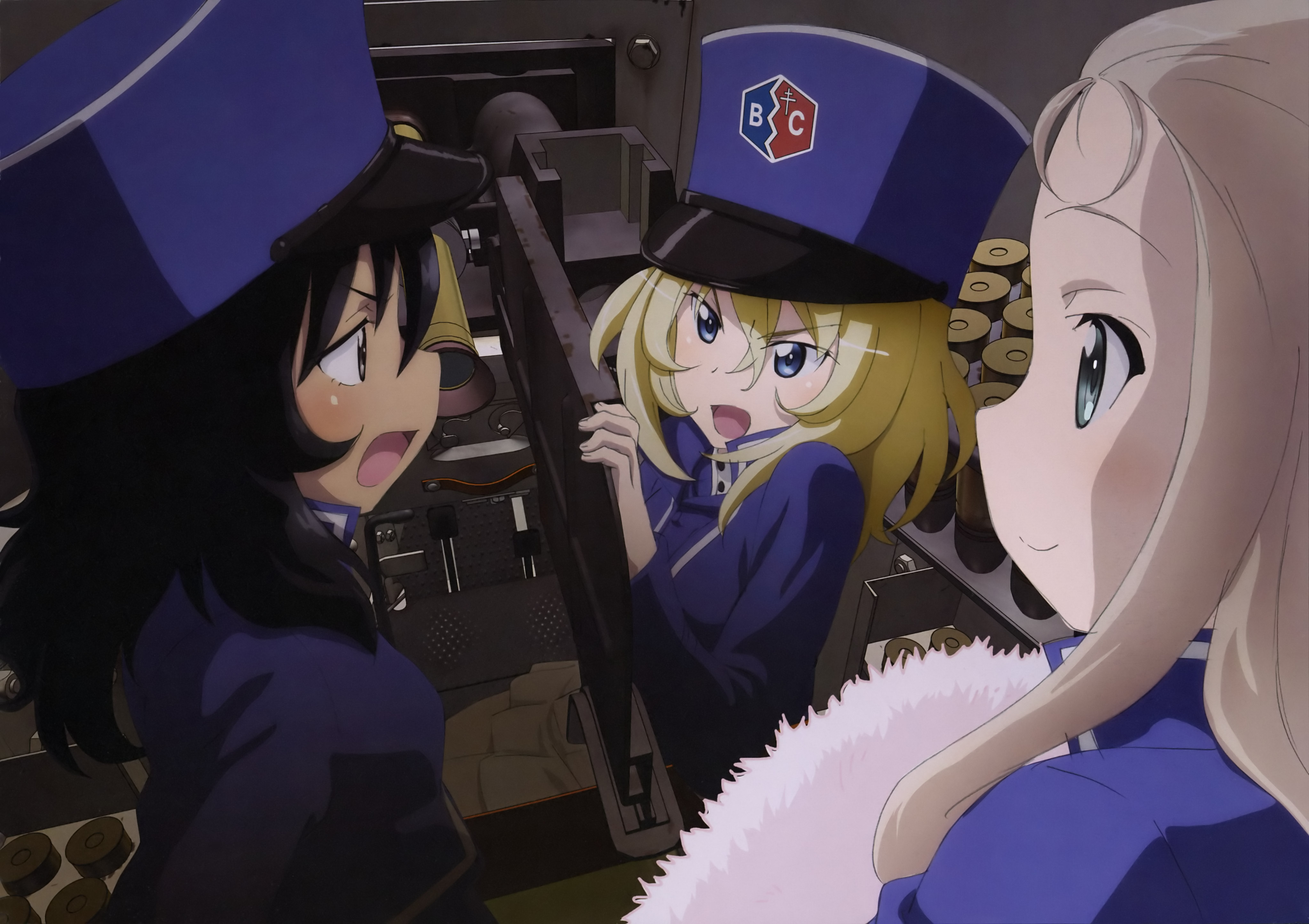 Safebooru - 3girls absurdres andou (girls und panzer) bangs bc freedom ...
