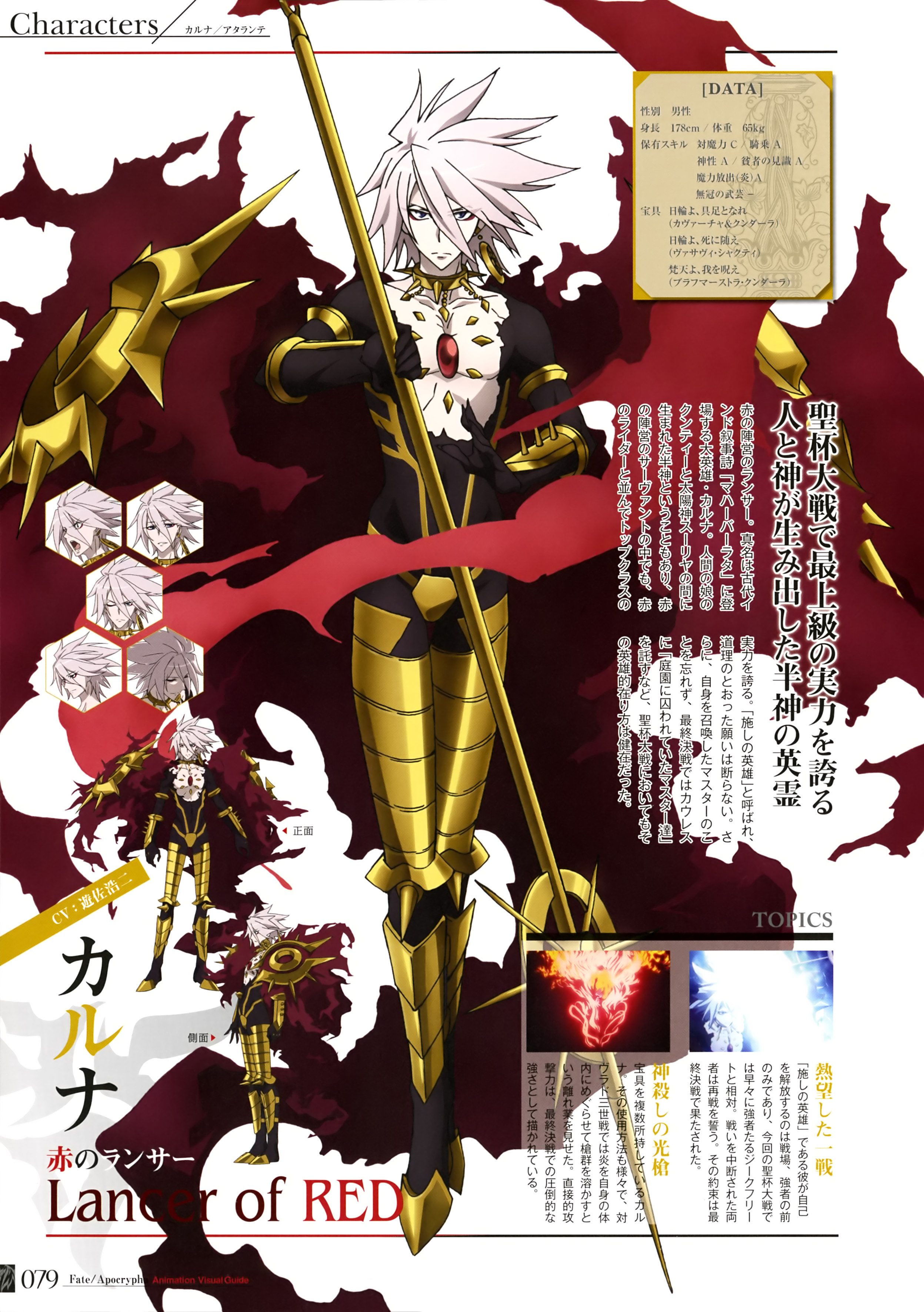 fate/apocrypha fate/stay night karna (fate) character design expression ...