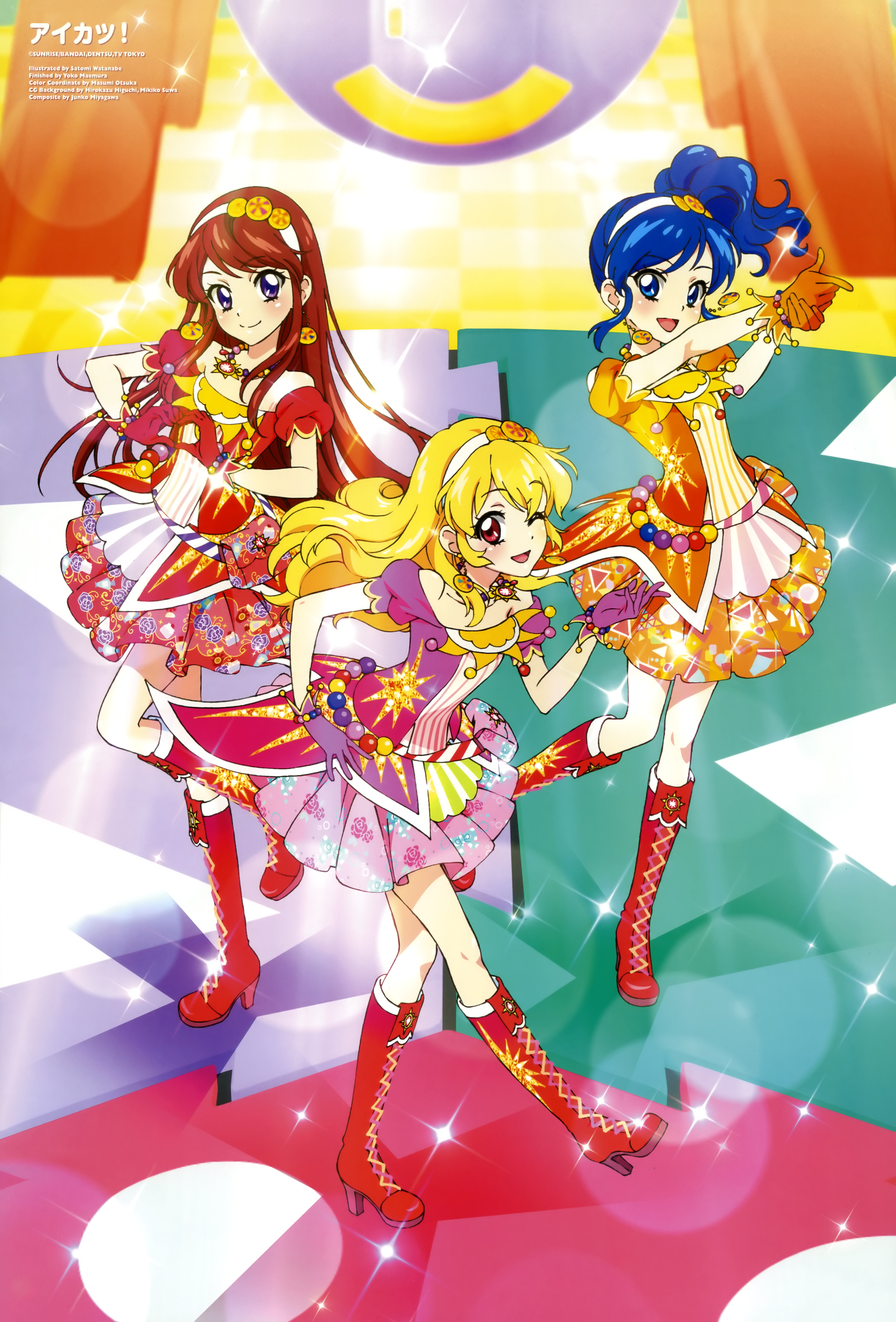 watanabe satomi aikatsu! hoshimiya ichigo kiriya aoi shibuki ran ...