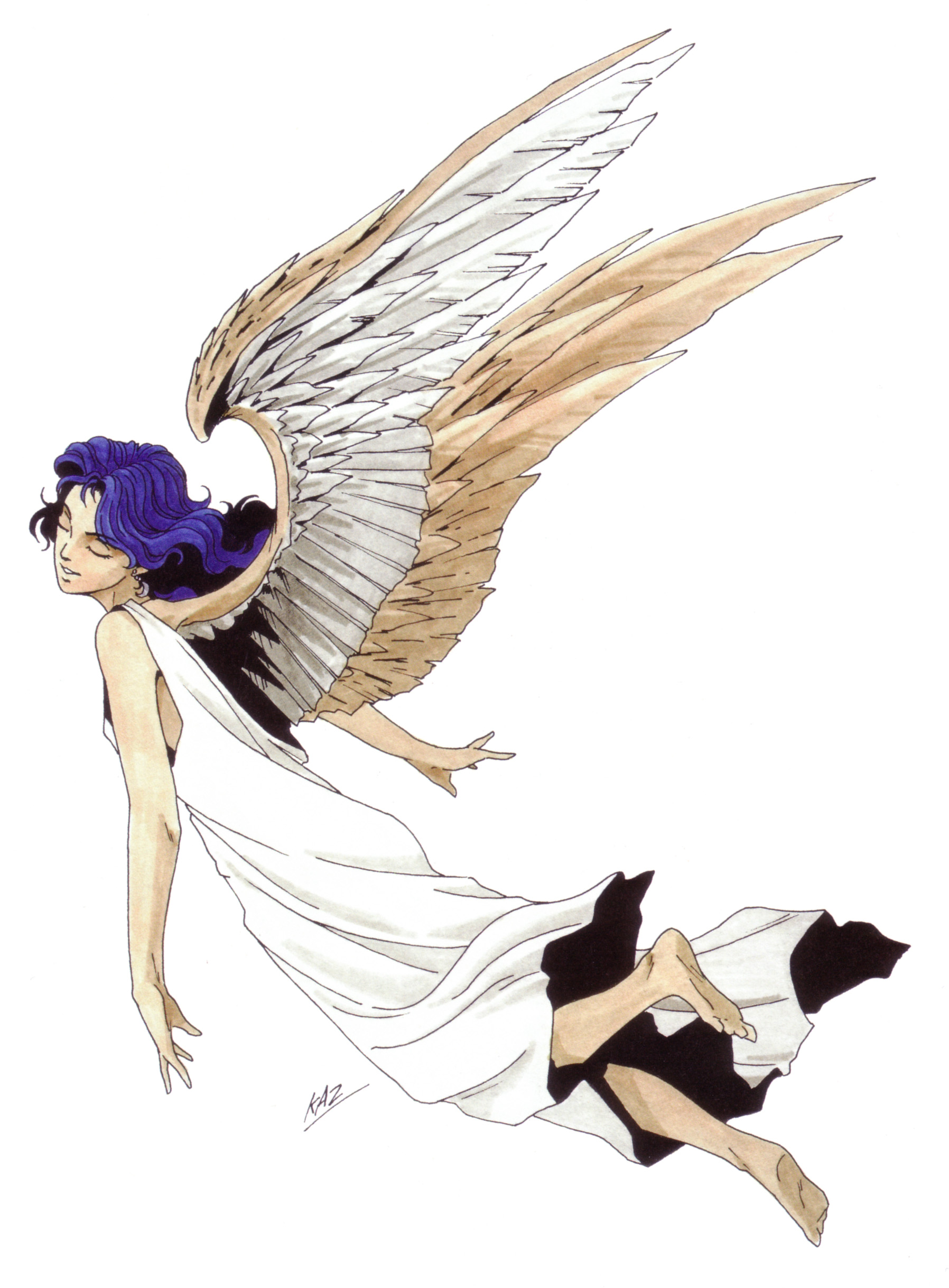 kaneko kazuma megaten shin megami tensei angel (megaten) angel wings ...