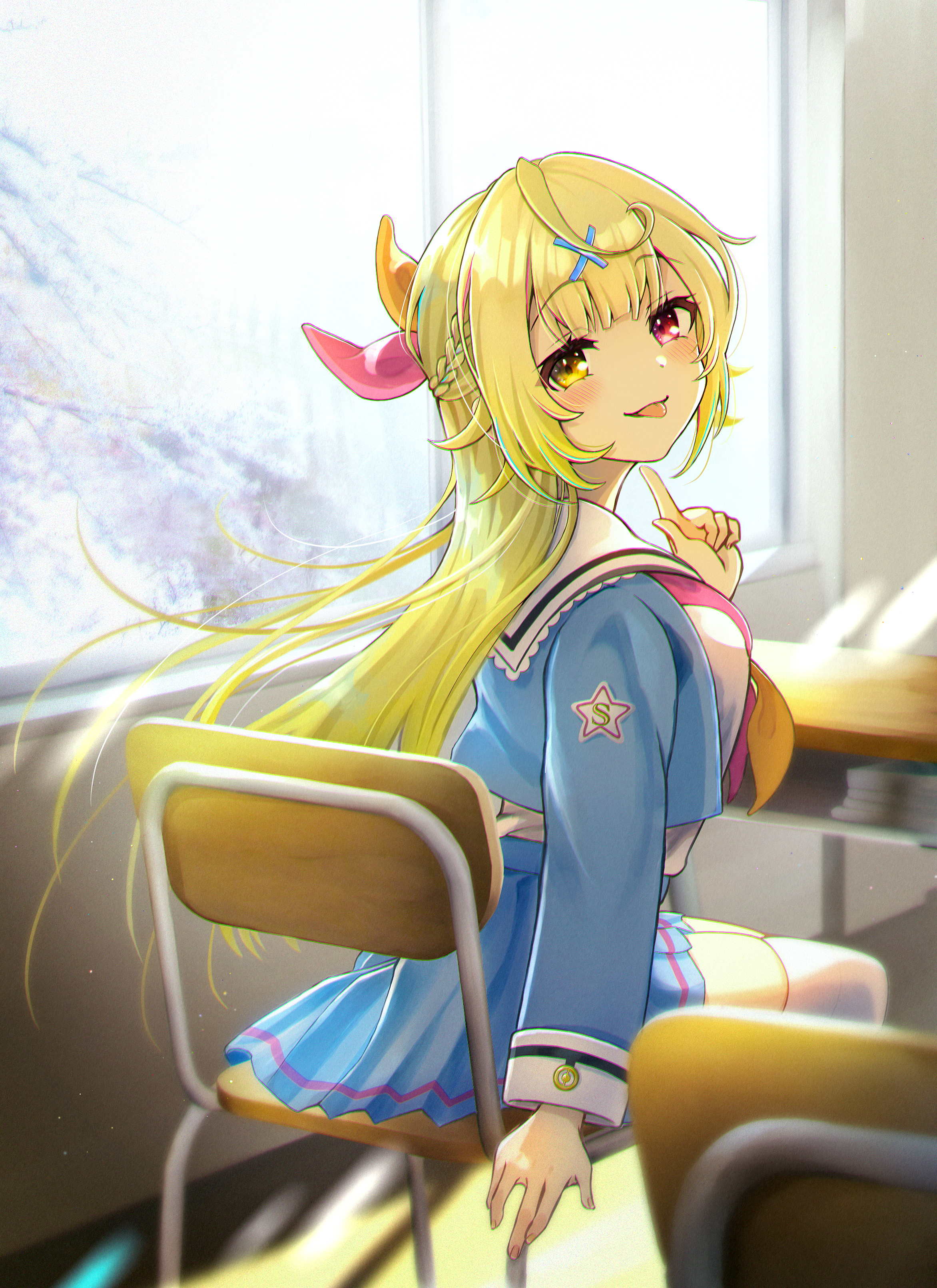 umeume (totoya) nijisanji hoshikawa sara heterochromia seifuku ...