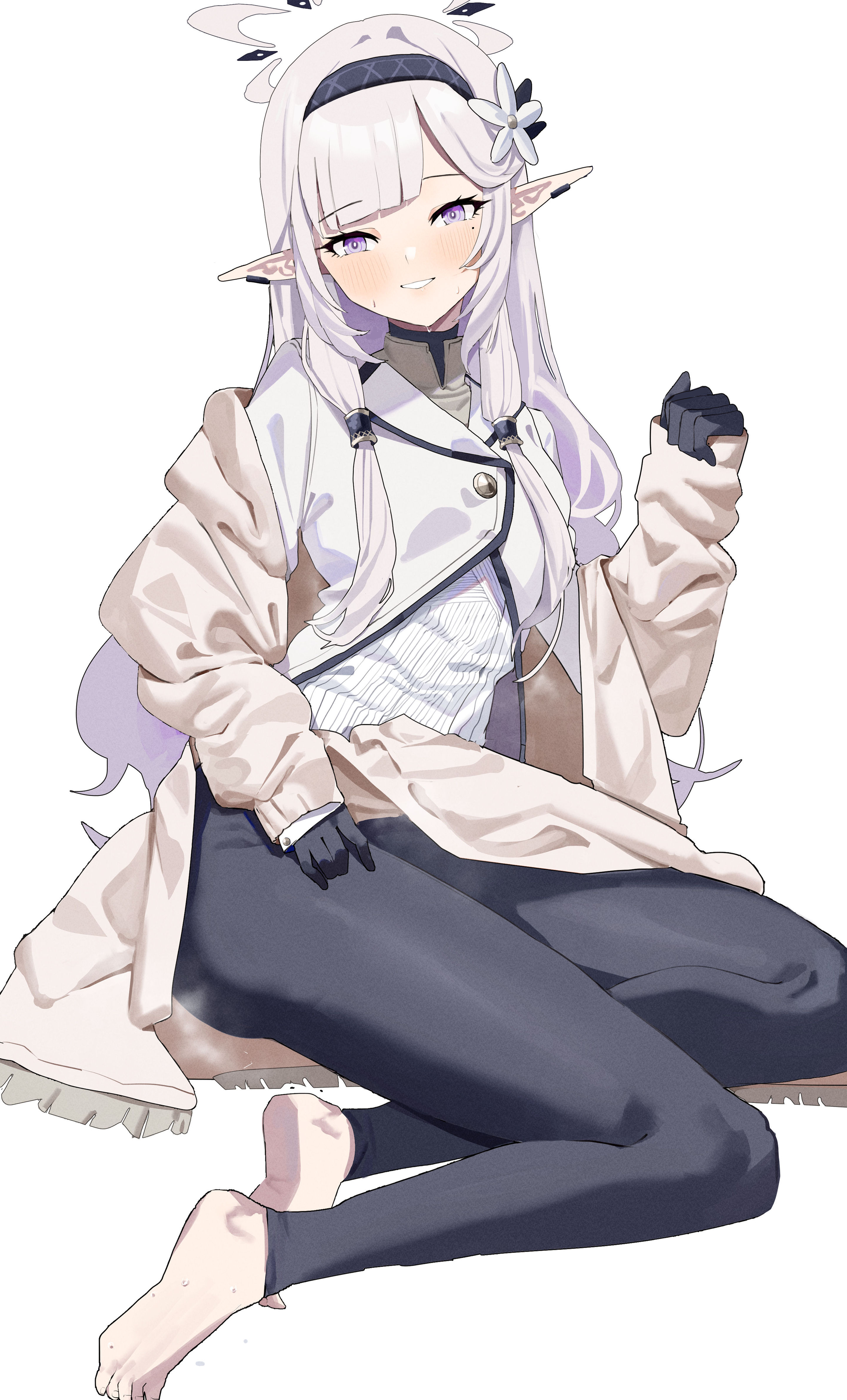 feipin zhanshi blue archive akeboshi himari angel pointy ears ...