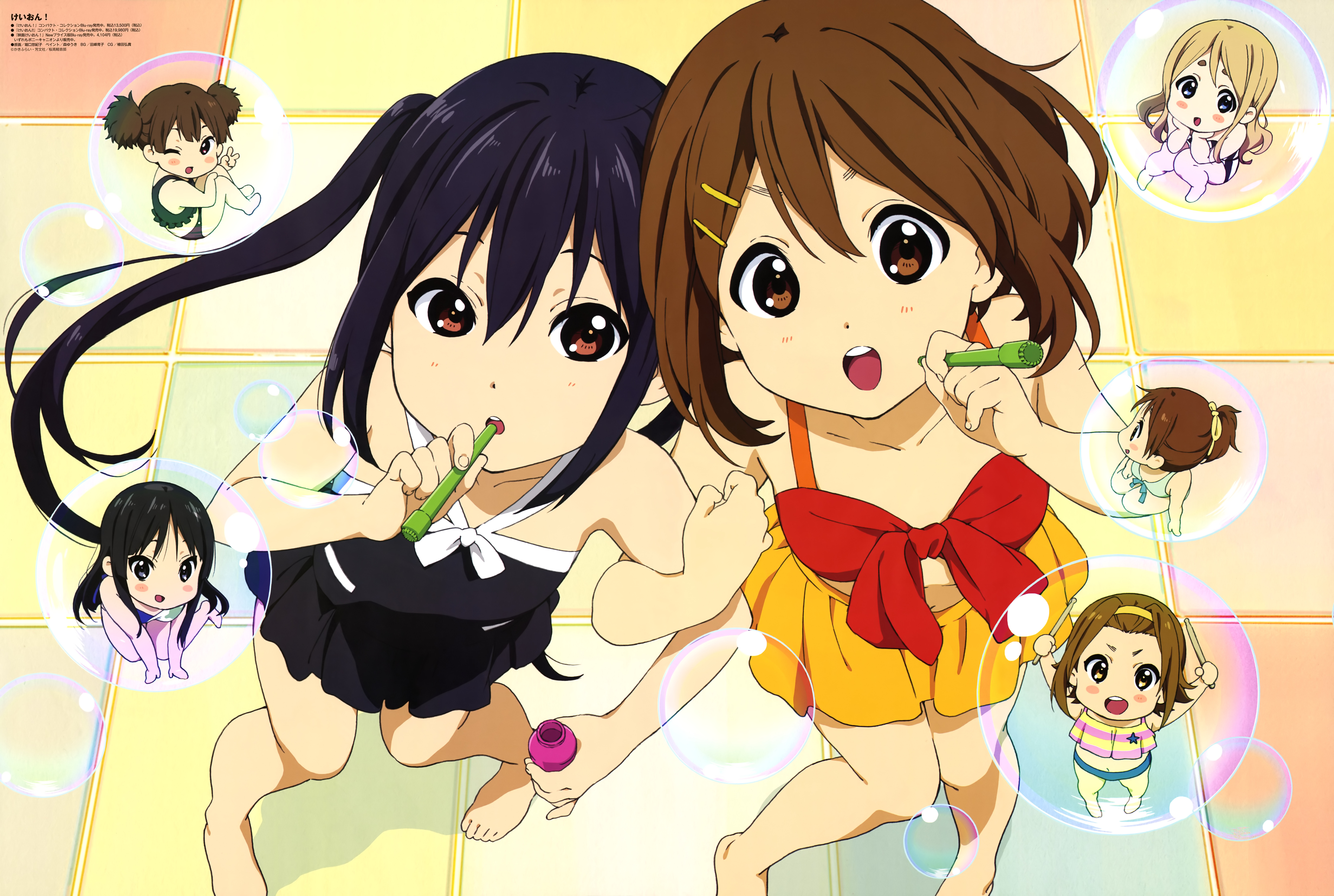 akiyama mio, nakano azusa, hirasawa yui, tainaka ritsu, kotobuki ...