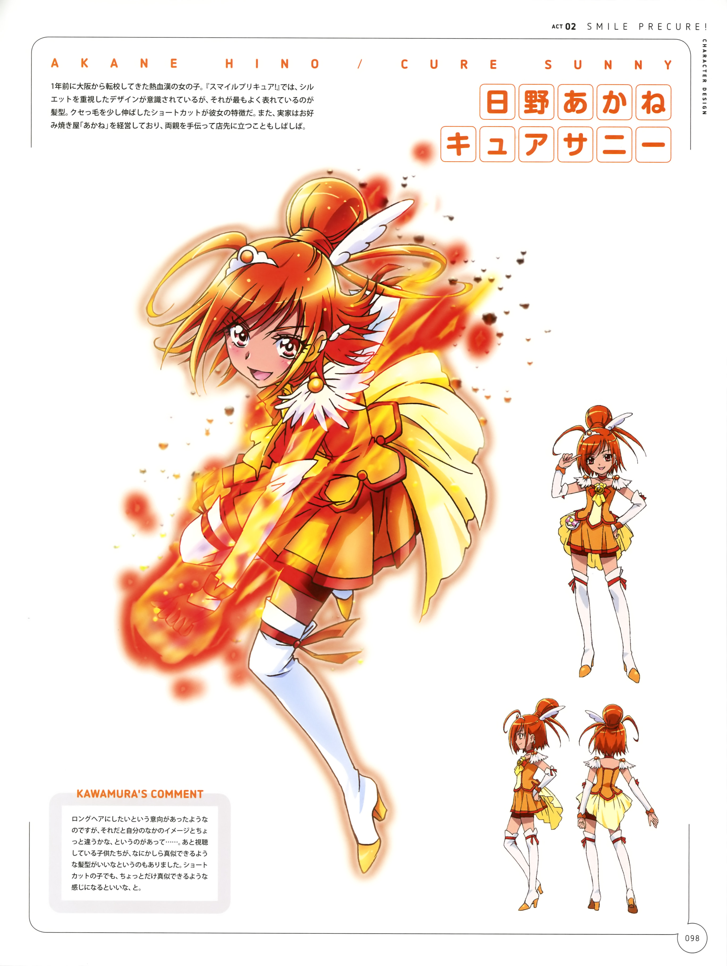 kawamura toshie pretty cure smile precure! hino akane character design ...