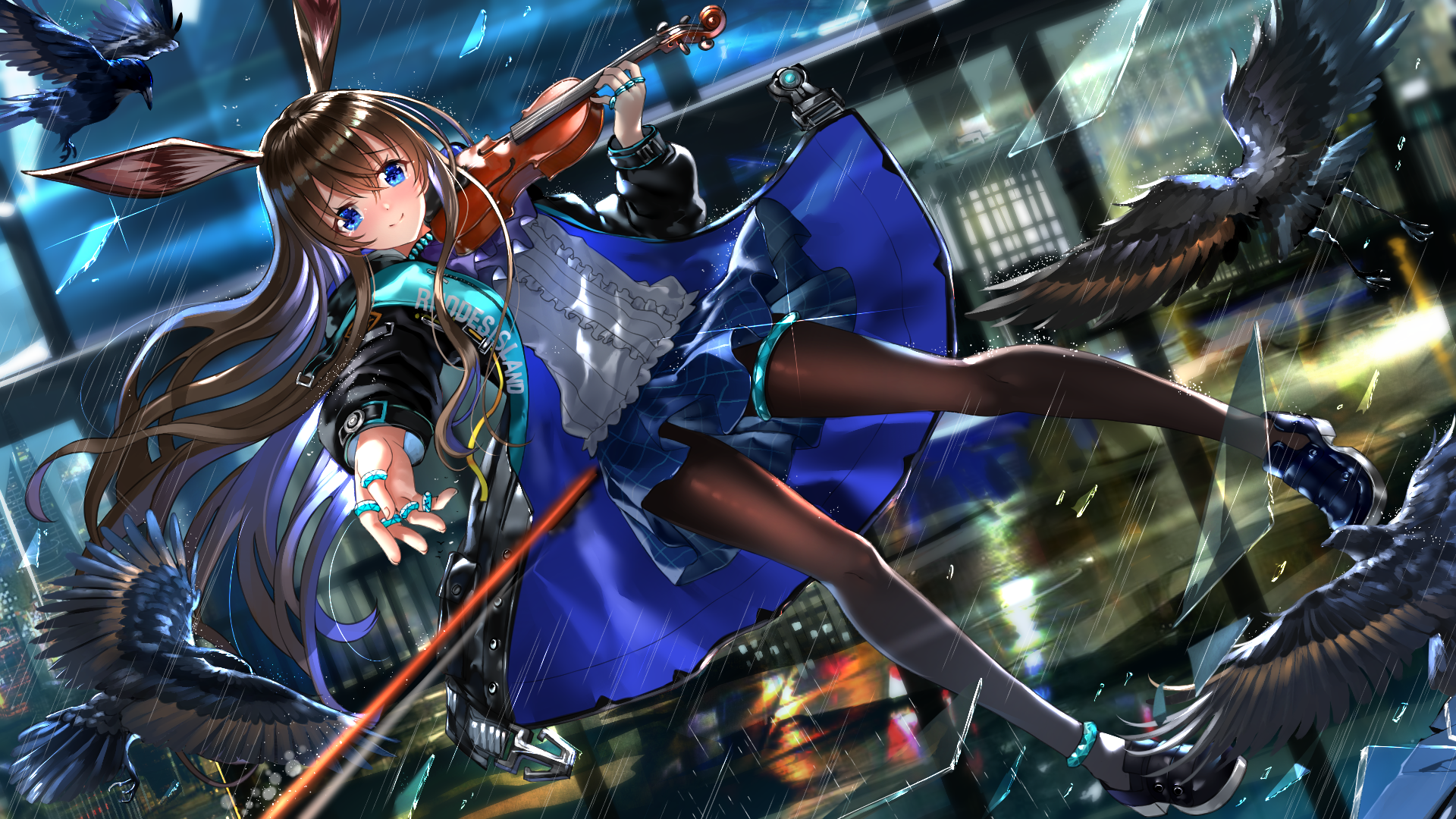 swordsouls arknights amiya (arknights) animal ears bunny ears garter ...