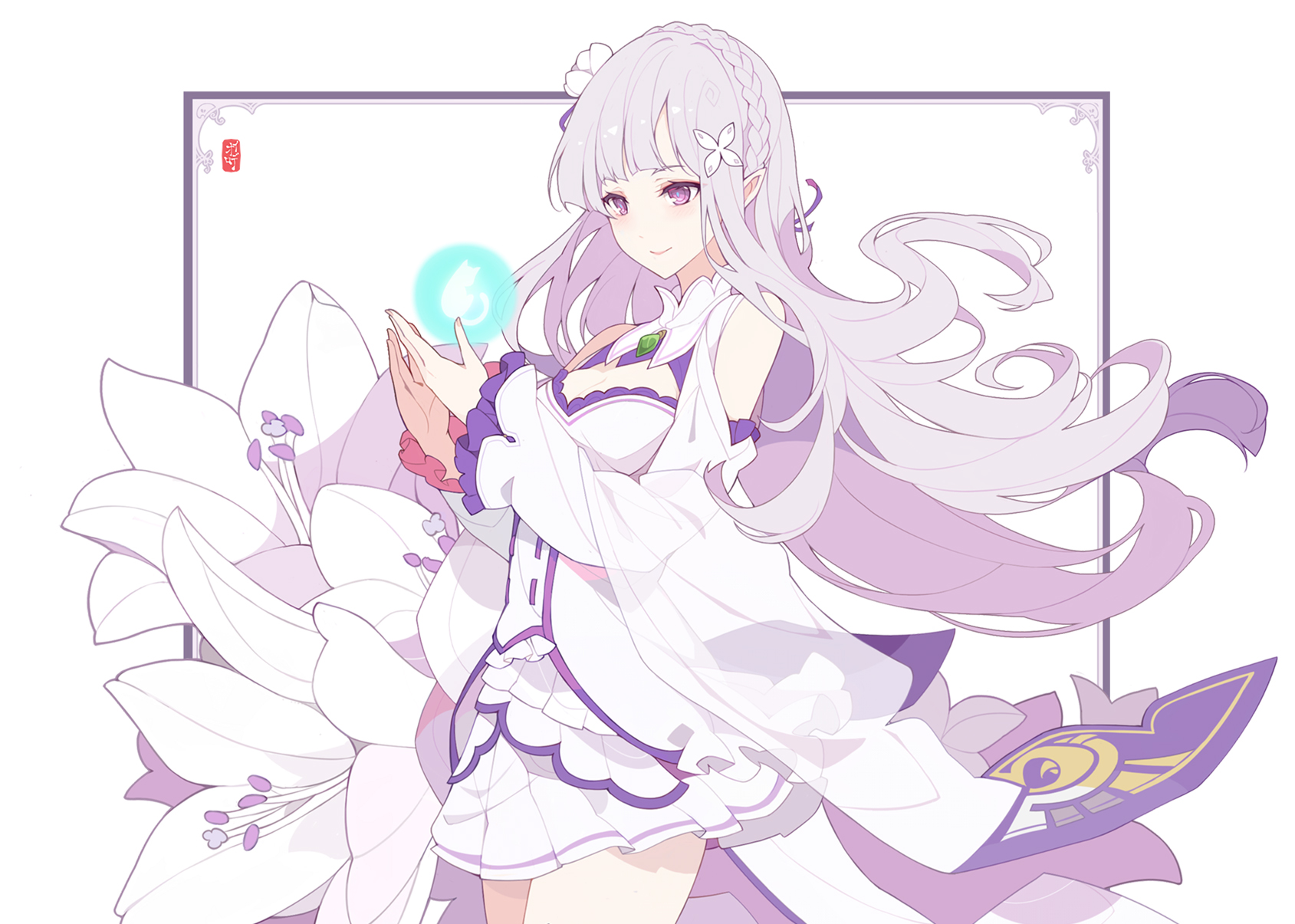 re:zero kara hajimeru isekai seikatsu emilia (re zero) cleavage dress ...