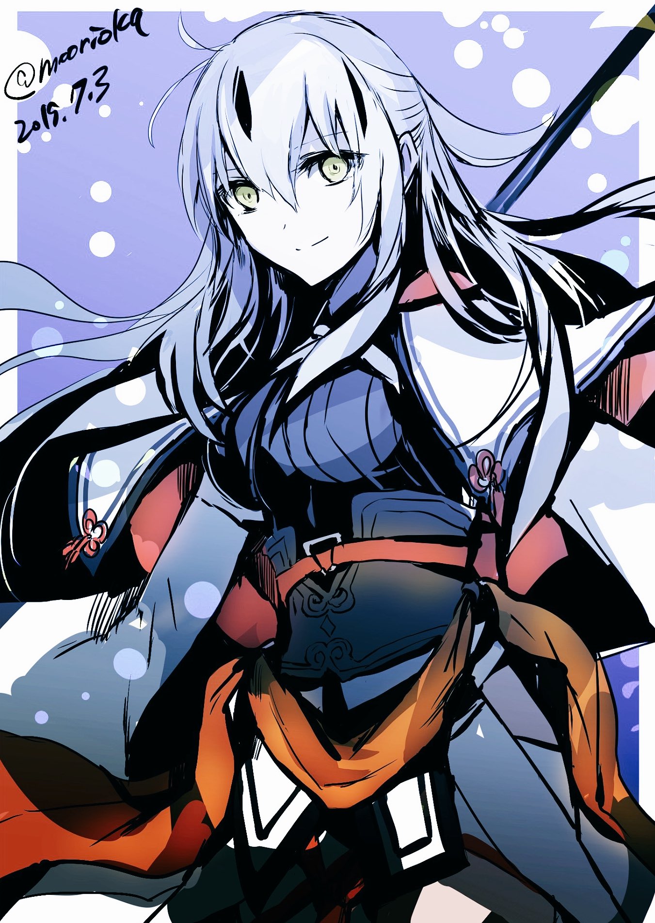 rioka (southern blue sky) fate/grand order nagao kagetora (fate) sketch ...