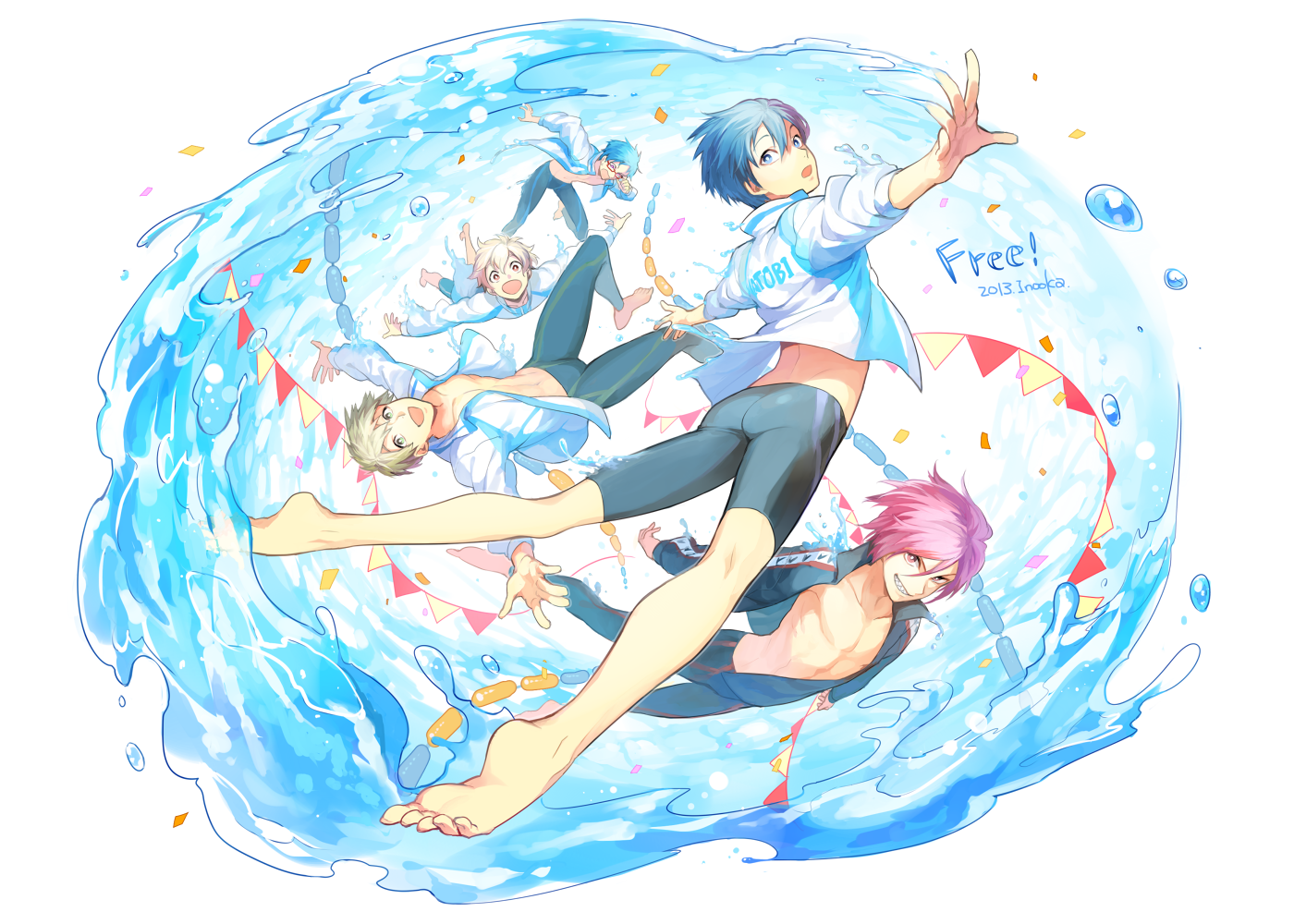 inooka free! hazuki nagisa matsuoka rin nanase haruka ryugazaki rei ...