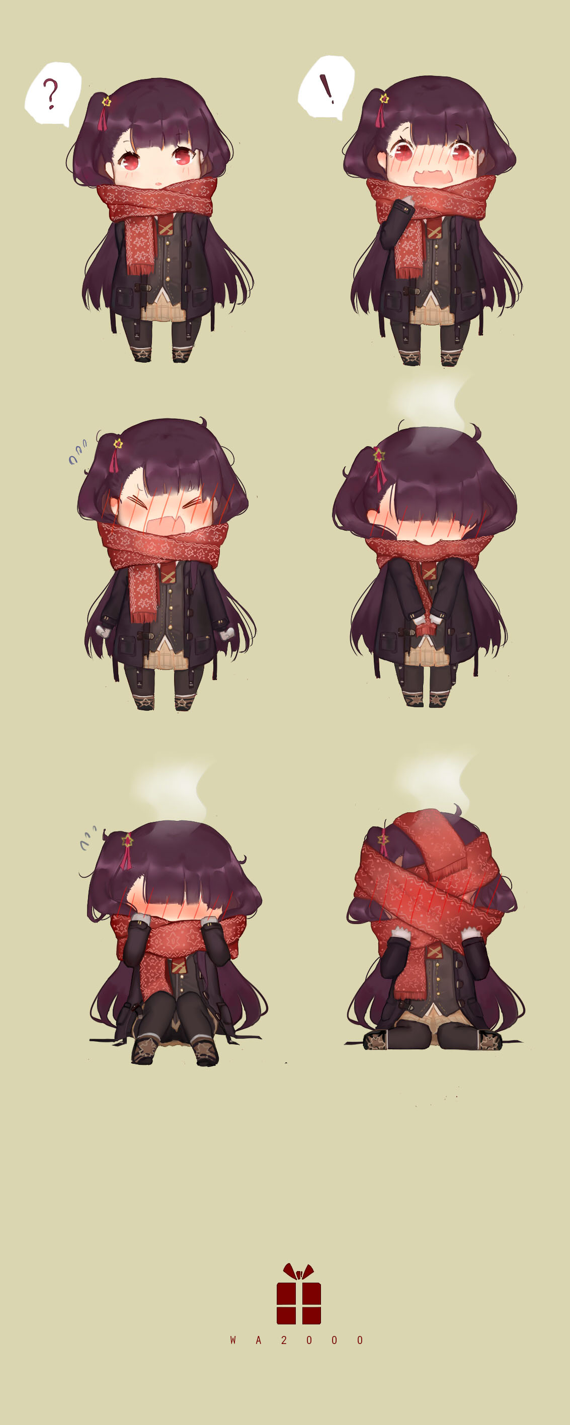 oka ball girls frontline wa2000 (girls frontline) chibi expression ...
