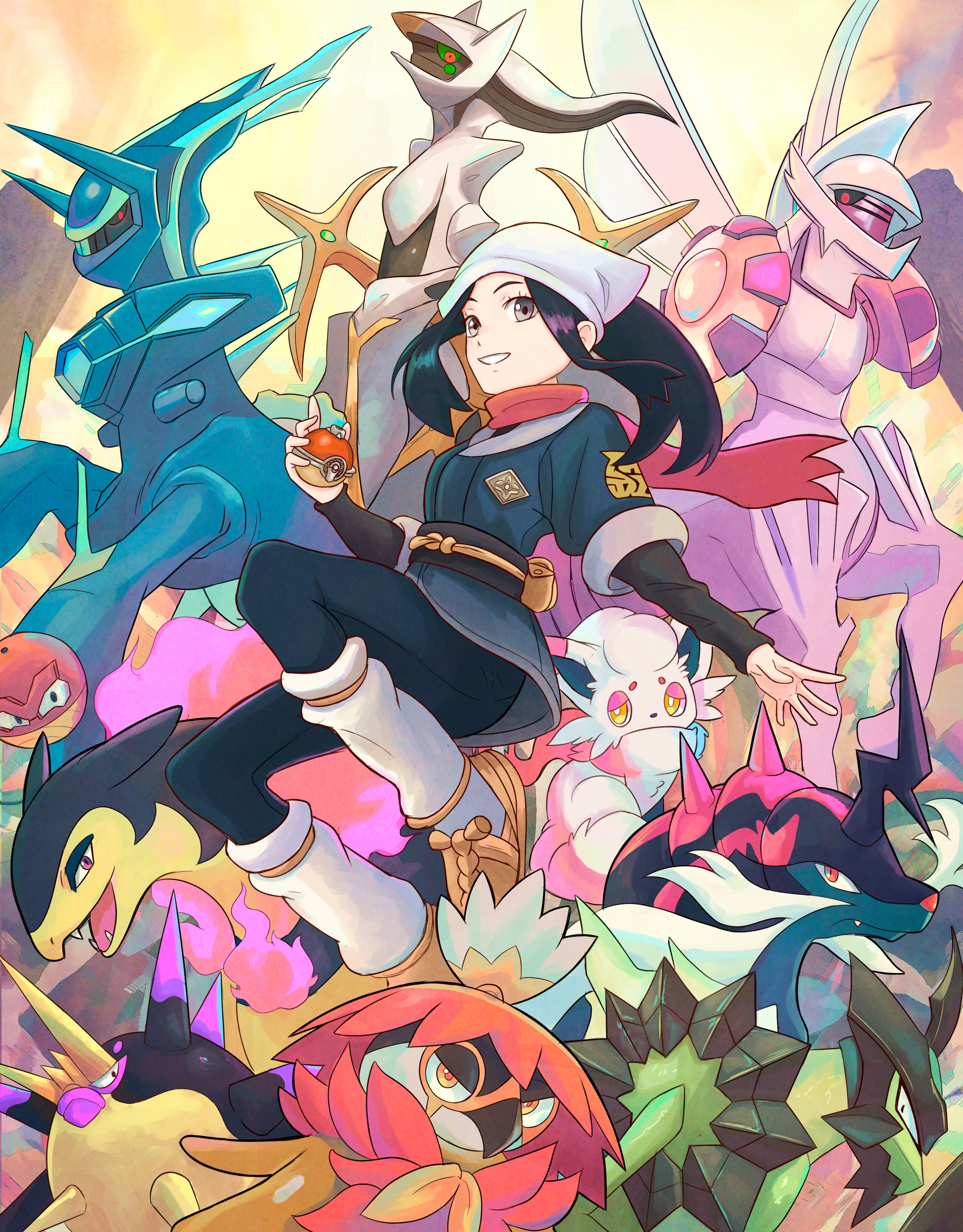 truejekart pokemon pokemon legends arceus akari (pokemon) arceus dialga ...