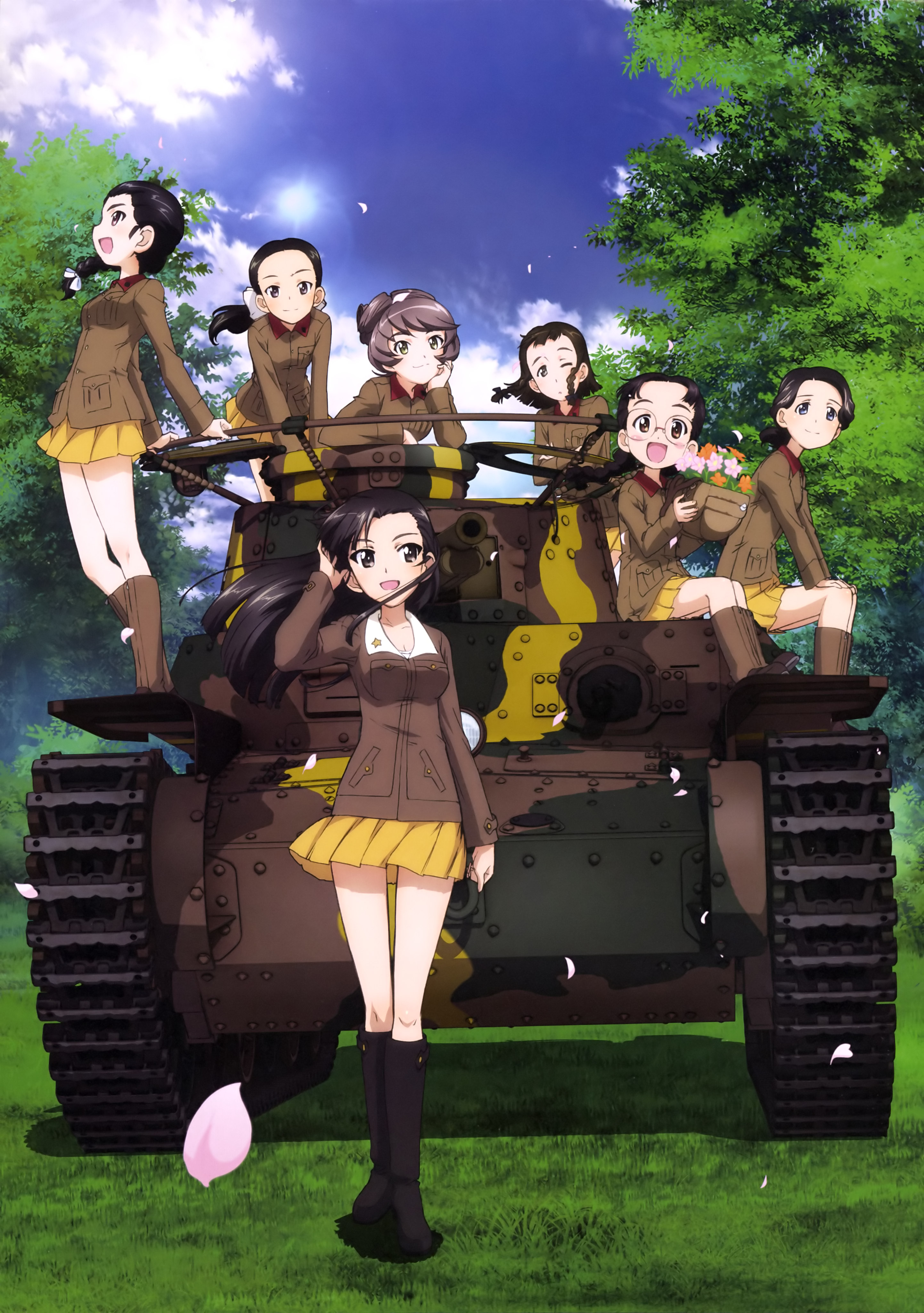 girls und panzer fukuda (girls und panzer) hamada (girls und panzer ...