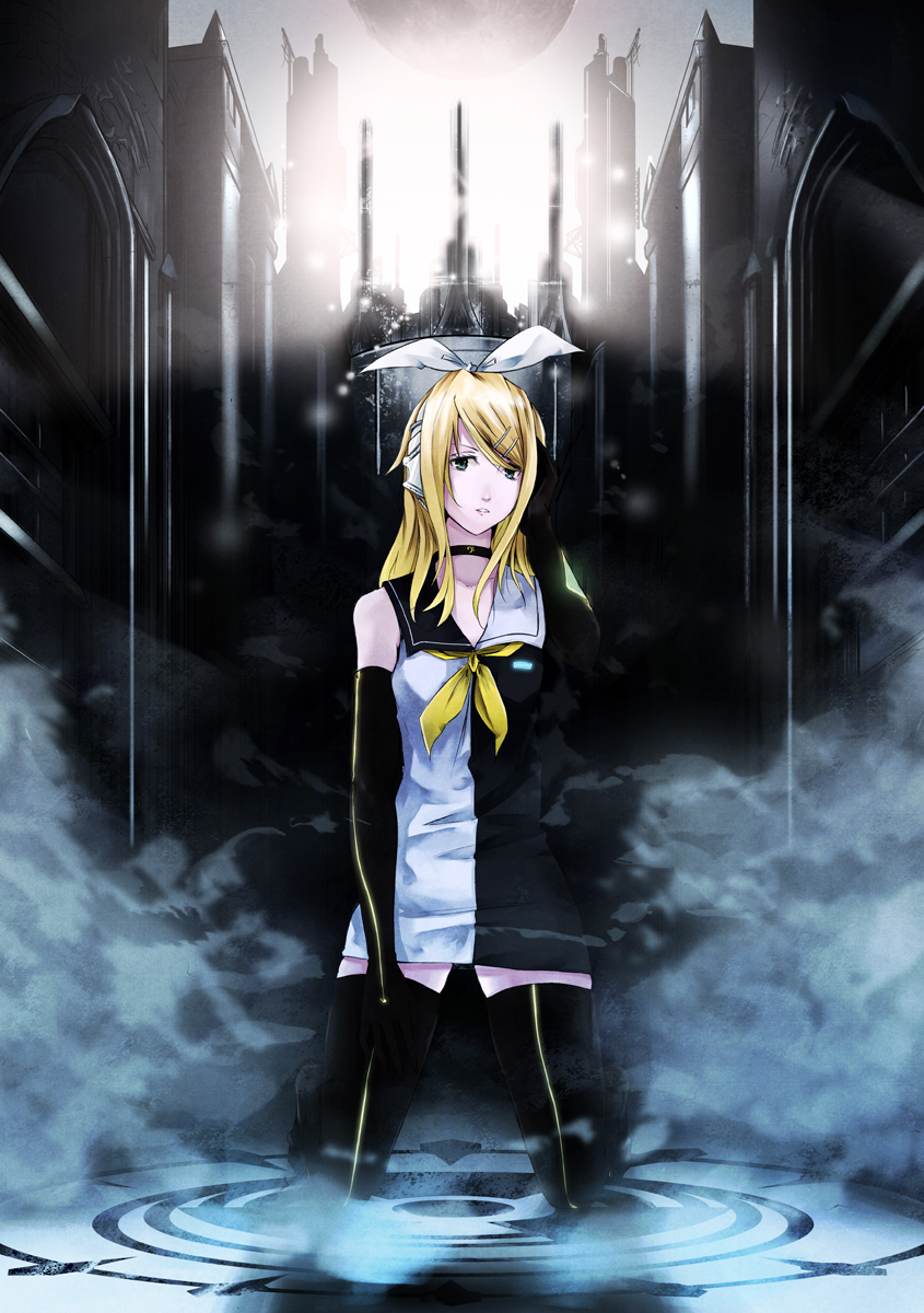 mille meltdown (vocaloid) vocaloid kagamine rin thighhighs | #75947 ...