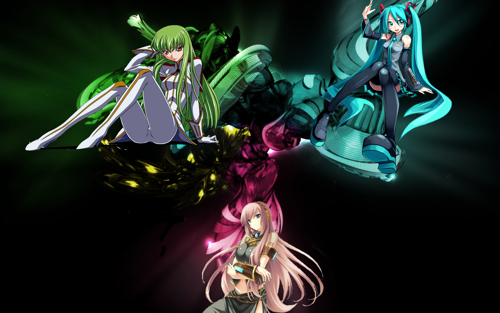 code geass vocaloid c.c. hatsune miku megurine luka signed | #139683 ...