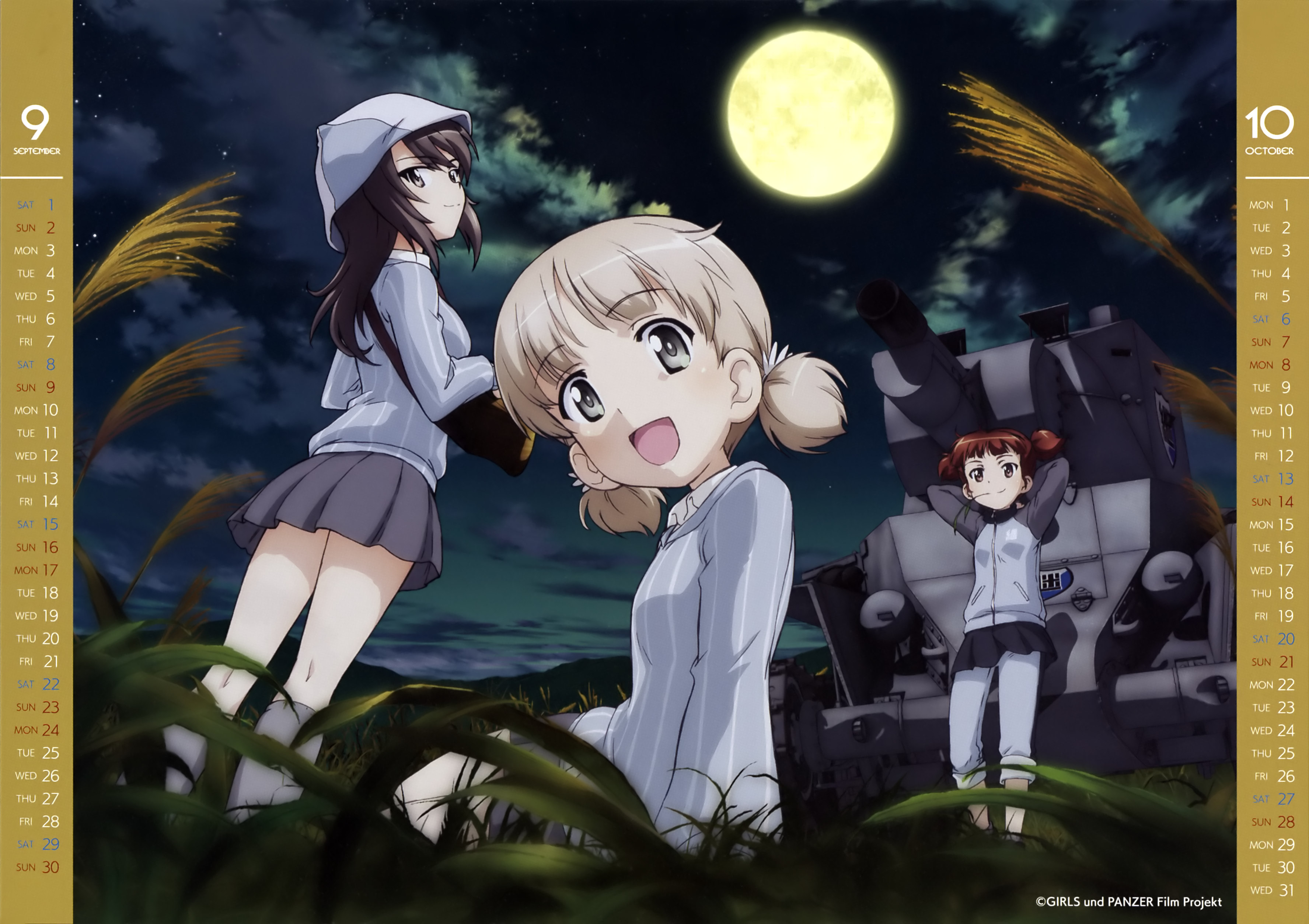 aki (girls und panzer), mika (girls und panzer), mikko (girls und ...