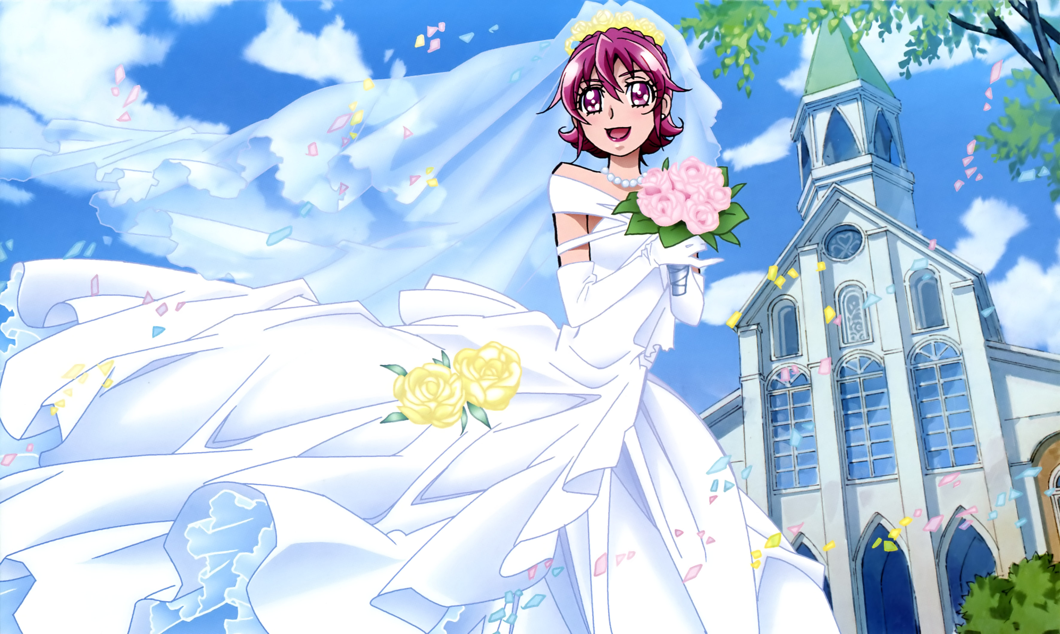 ueno ken dokidoki! precure pretty cure aida ayumi dress wedding dress ...