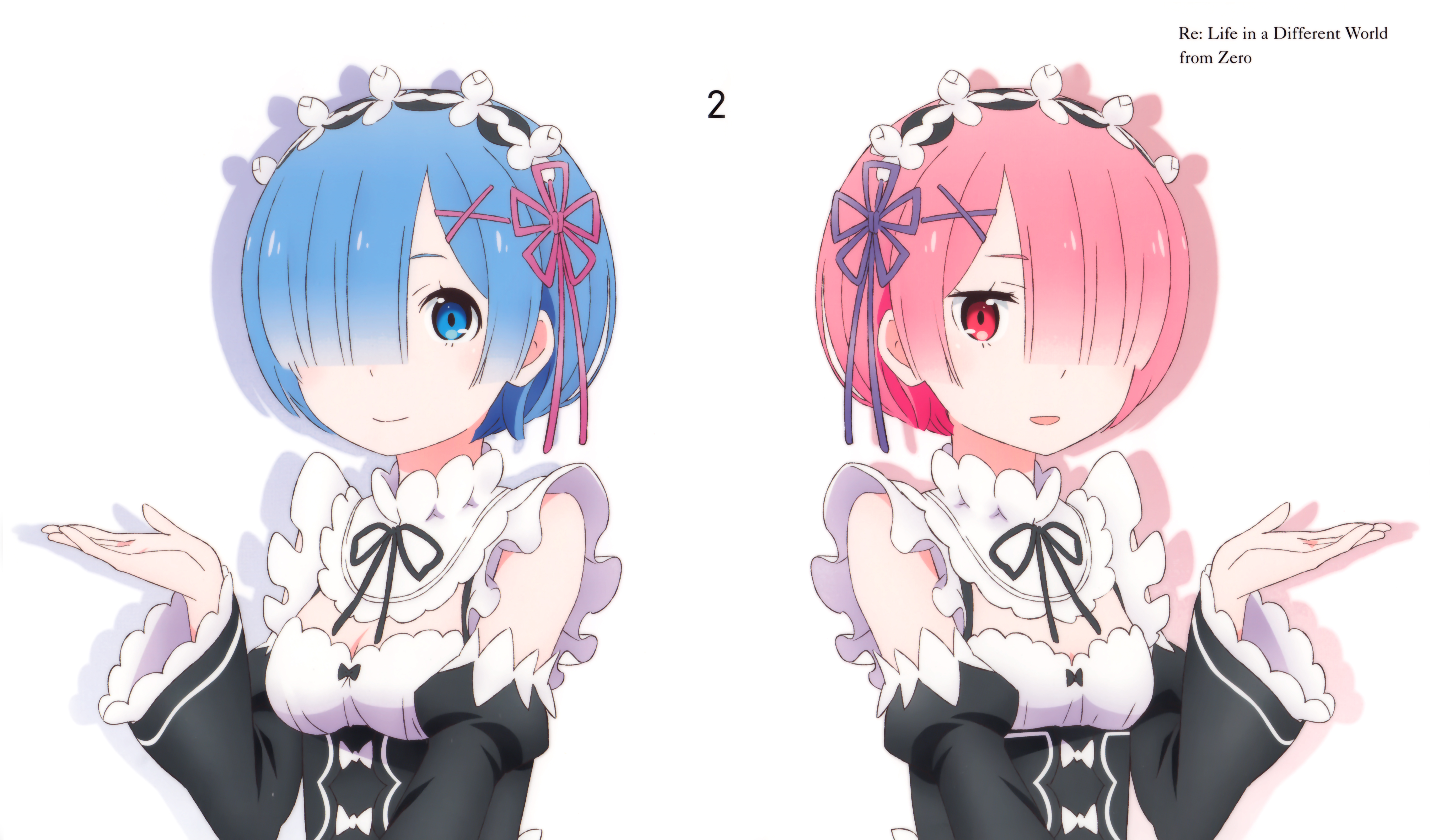 rem and ram (re:zero kara hajimeru isekai seikatsu) drawn by sakai ...